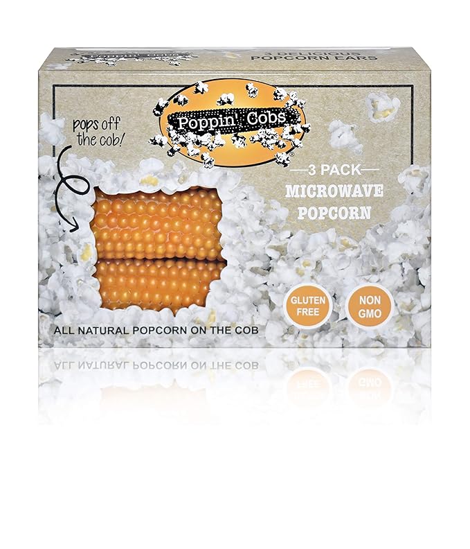 Amazon.com: Popcorn on the Cob 3 Pack - Poppin' Cobs Microwave Popcorn