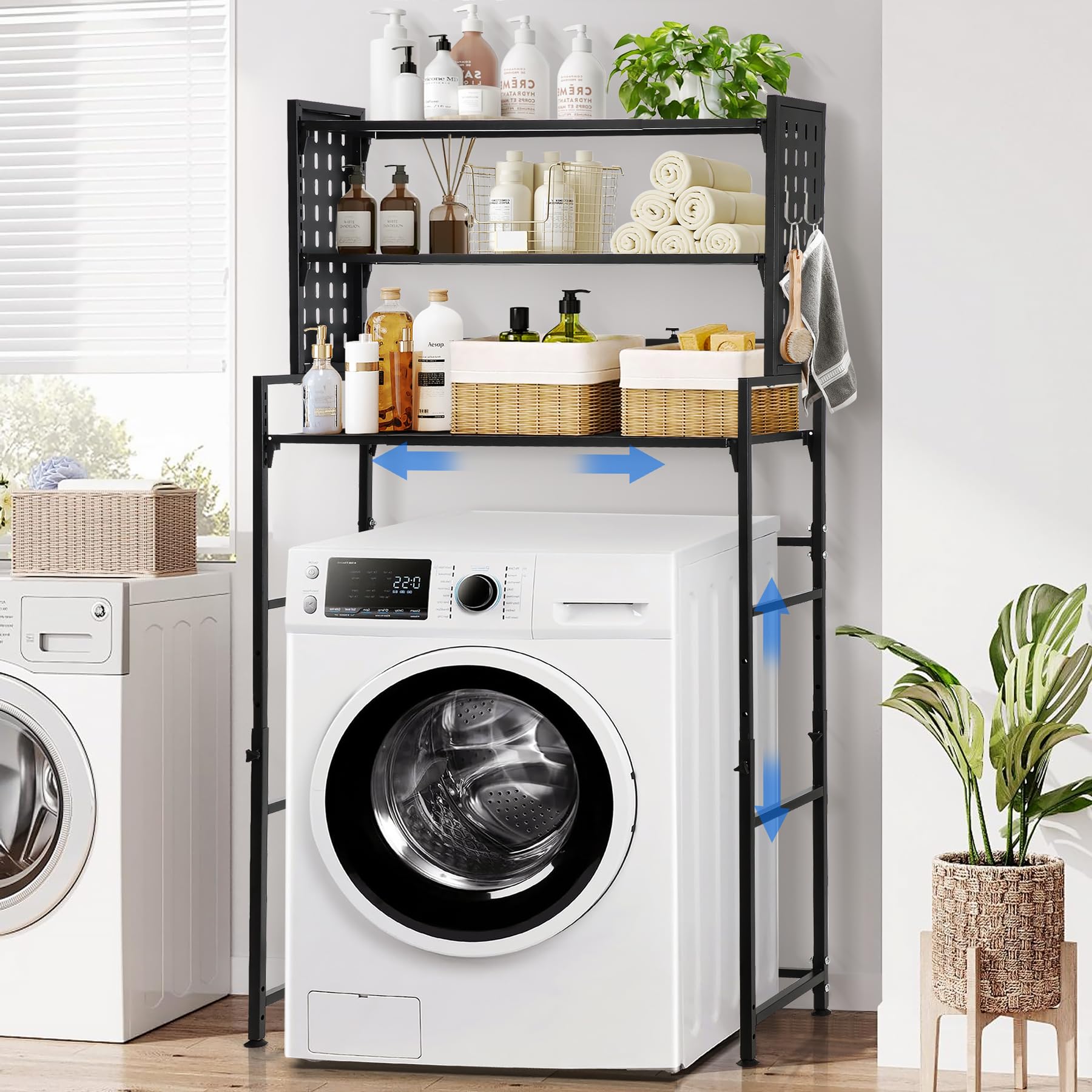 Amazon.com: AOHMPT Over The Toilet and Washer Storage Shelf, Bathroom ...