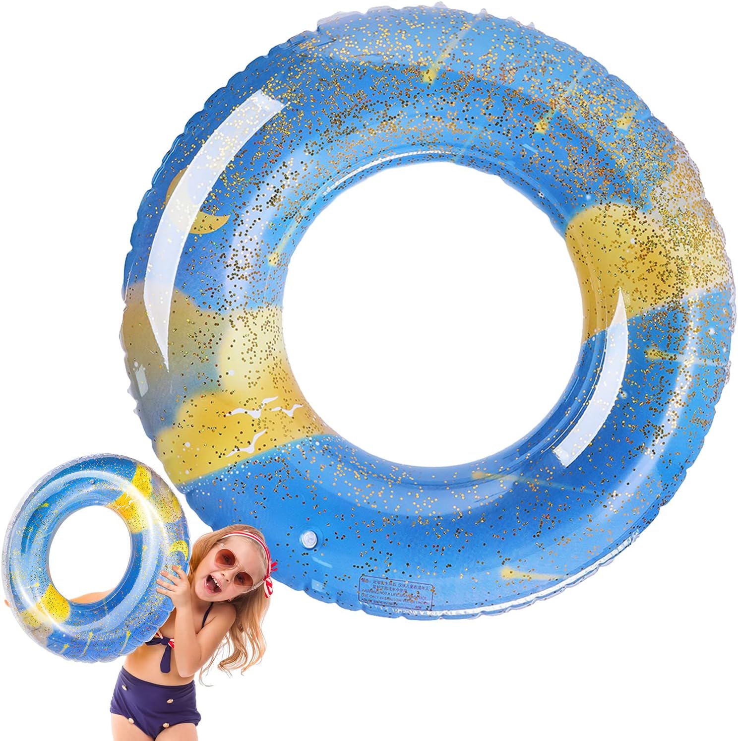 WenYa Swimming Ring for Girls and Boys 4-8 Years Old, 22.8inch ...