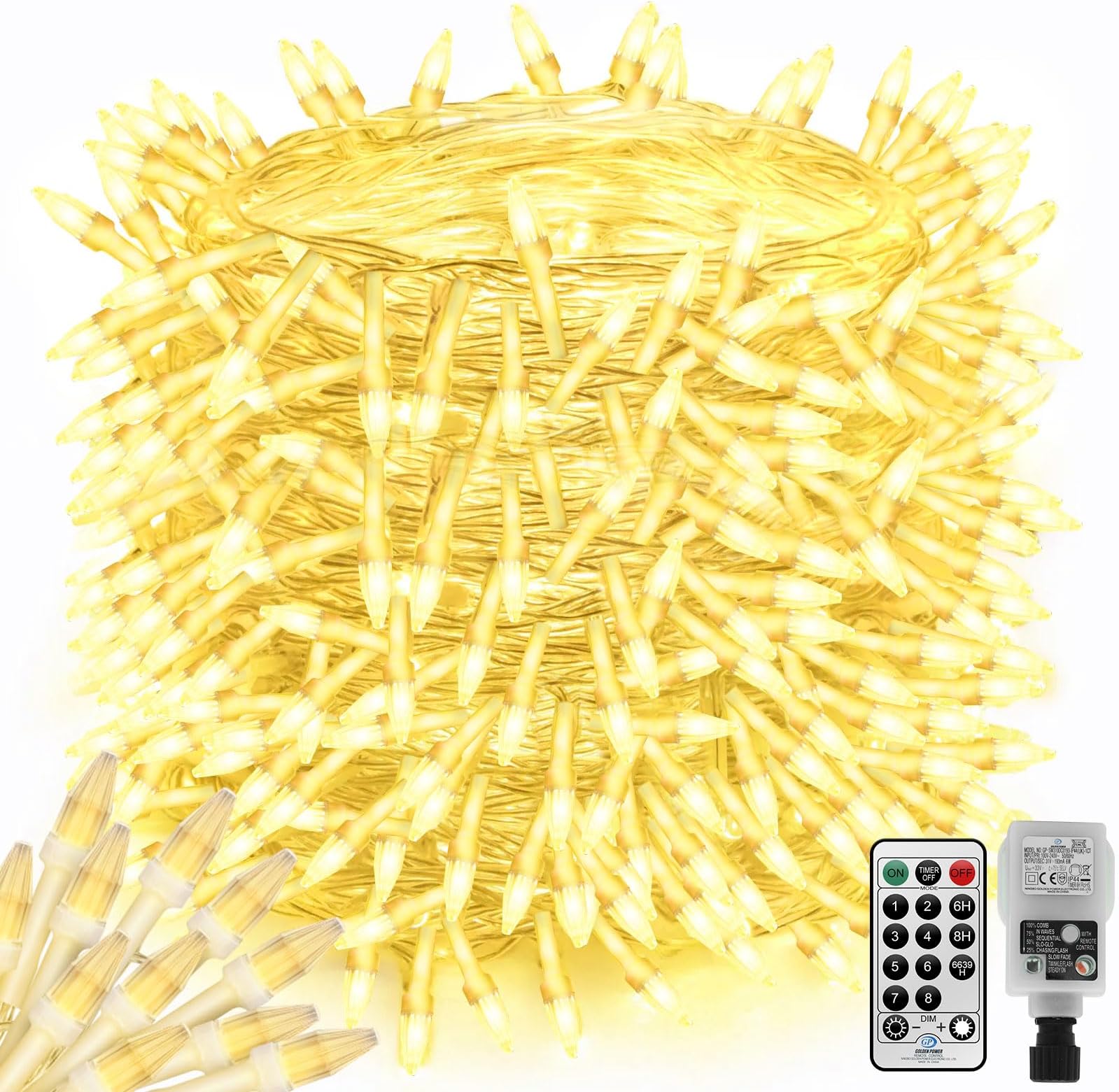 CERIAL 100M Long Christmas Lights Outdoor Fairy Lights Plug in,800LED ...