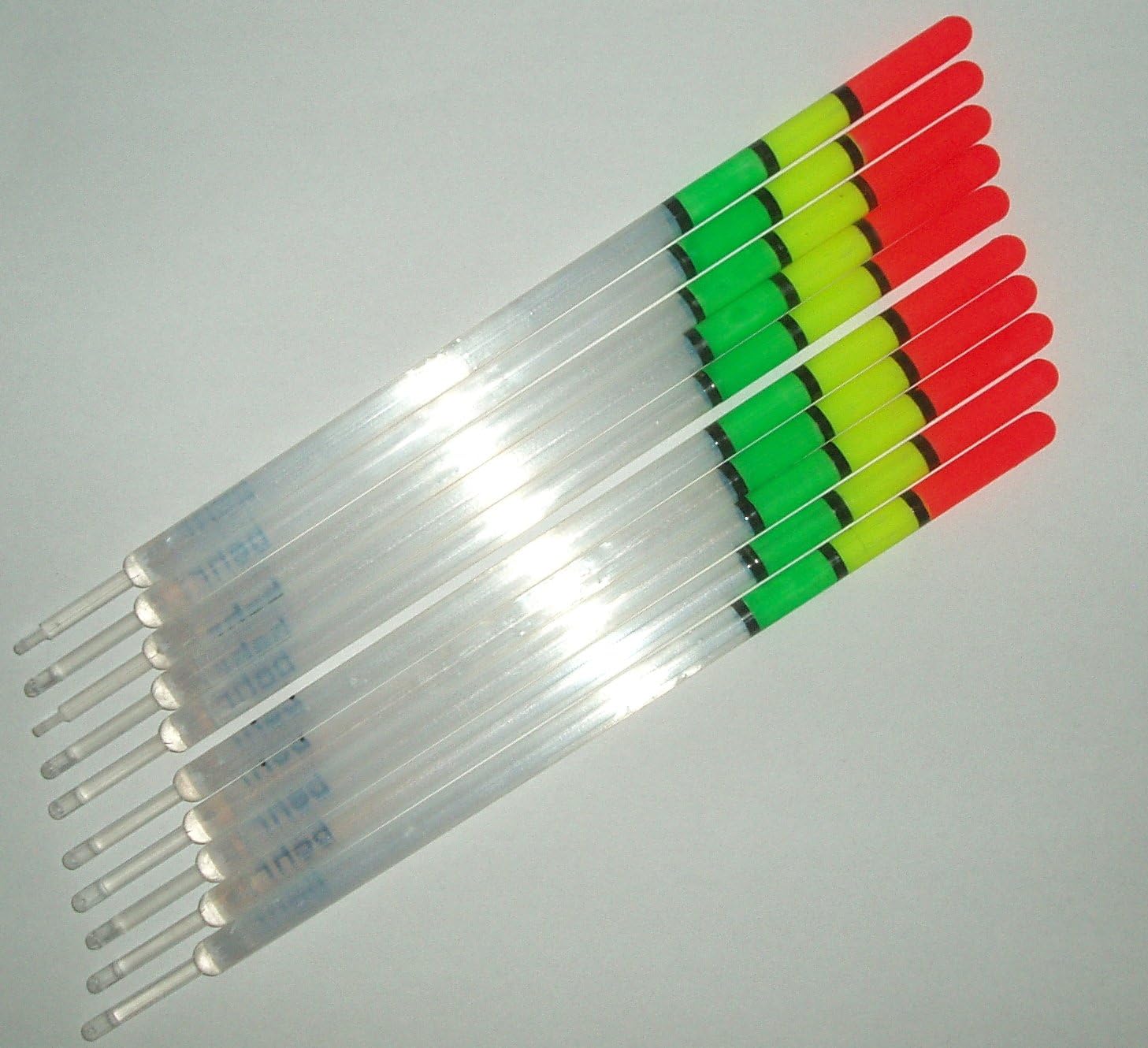 Set of 10 Straight Clear Fishing Floats : Amazon.co.uk: Sports & Outdoors