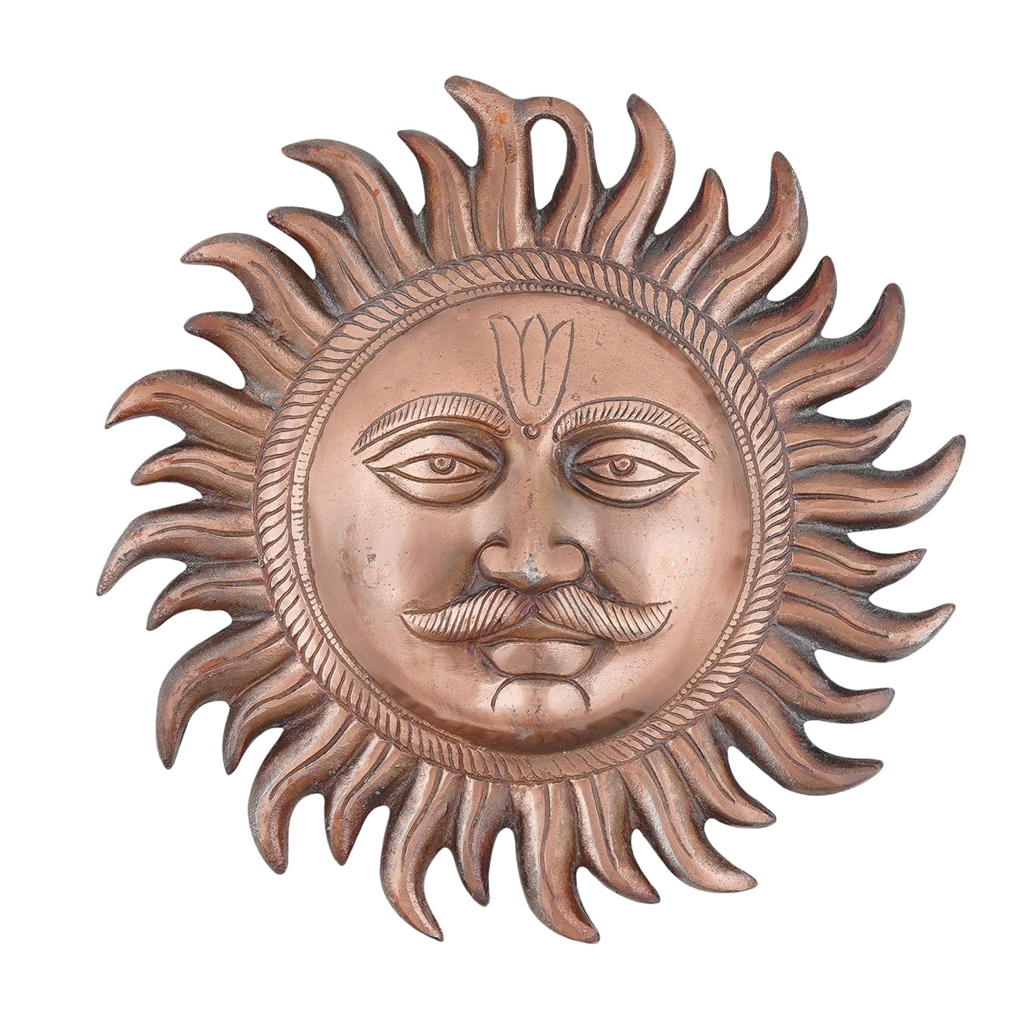 Buy Craft Trade Copper Handmade Decorative Sun Surya Idol Face Wall Art ...