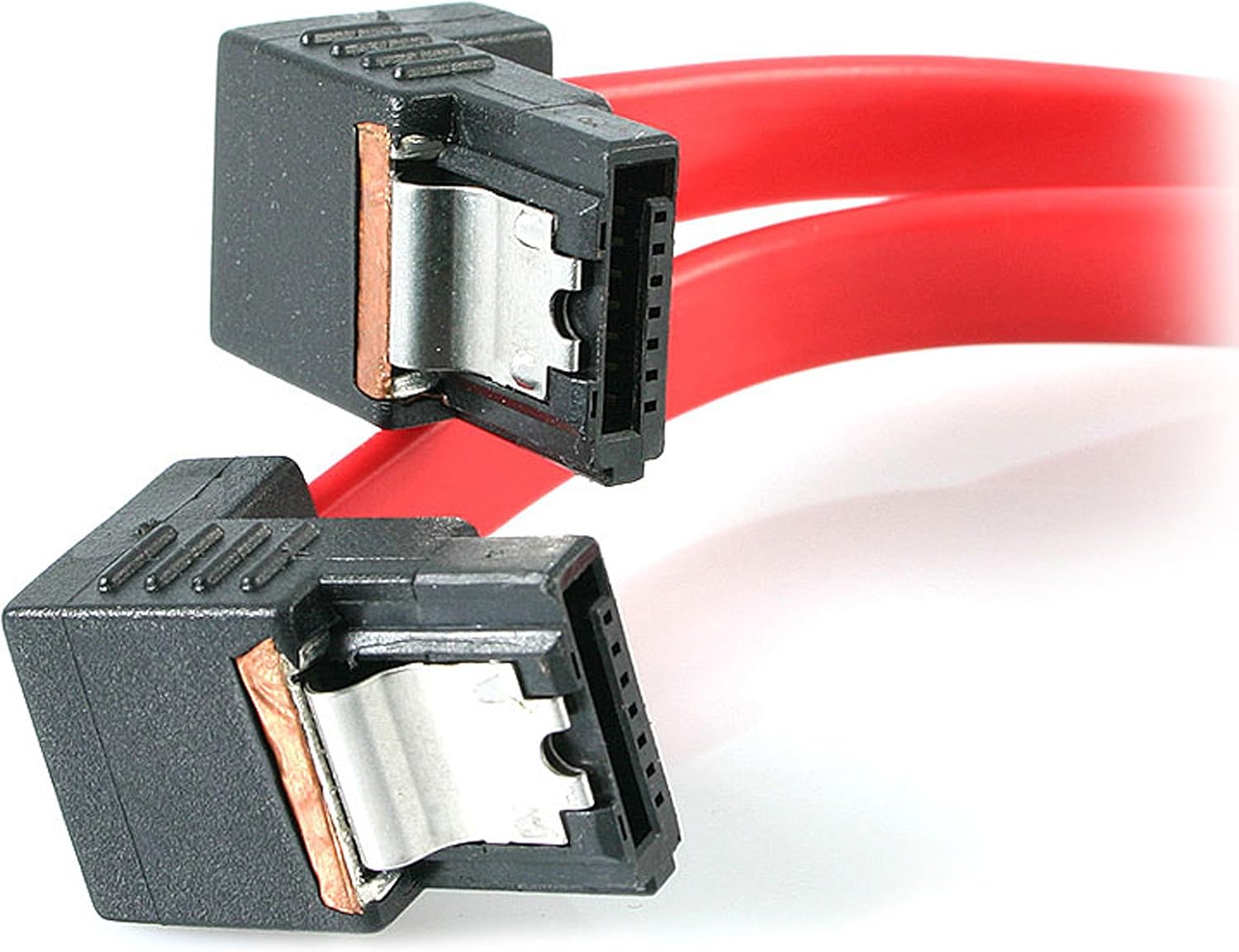 Amazon.com: 18" (46 cm) Latching Sata Cable M/m 2 Right Angle : Electronics