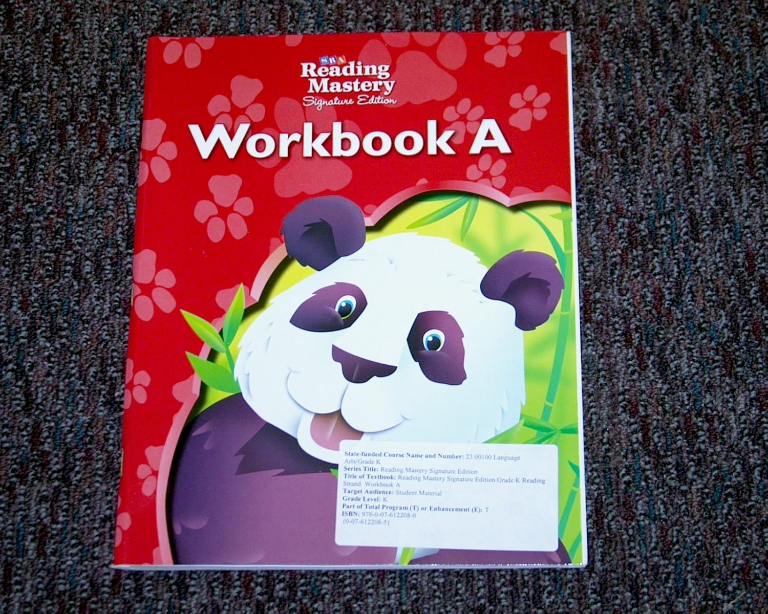 Reading Mastery Reading/Literature Strand Grade K, Workbook A (READING ...