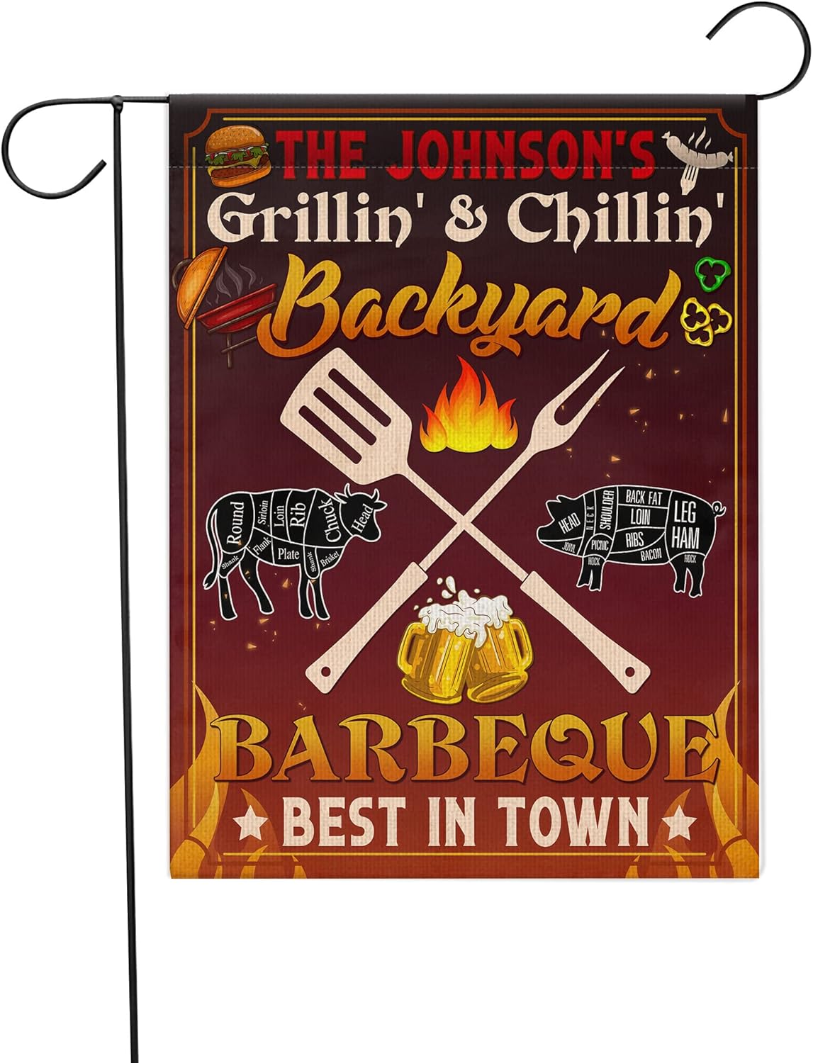 Amazon.com : CEZII Personalized Welcome To Our Backyard Garden Flag ...