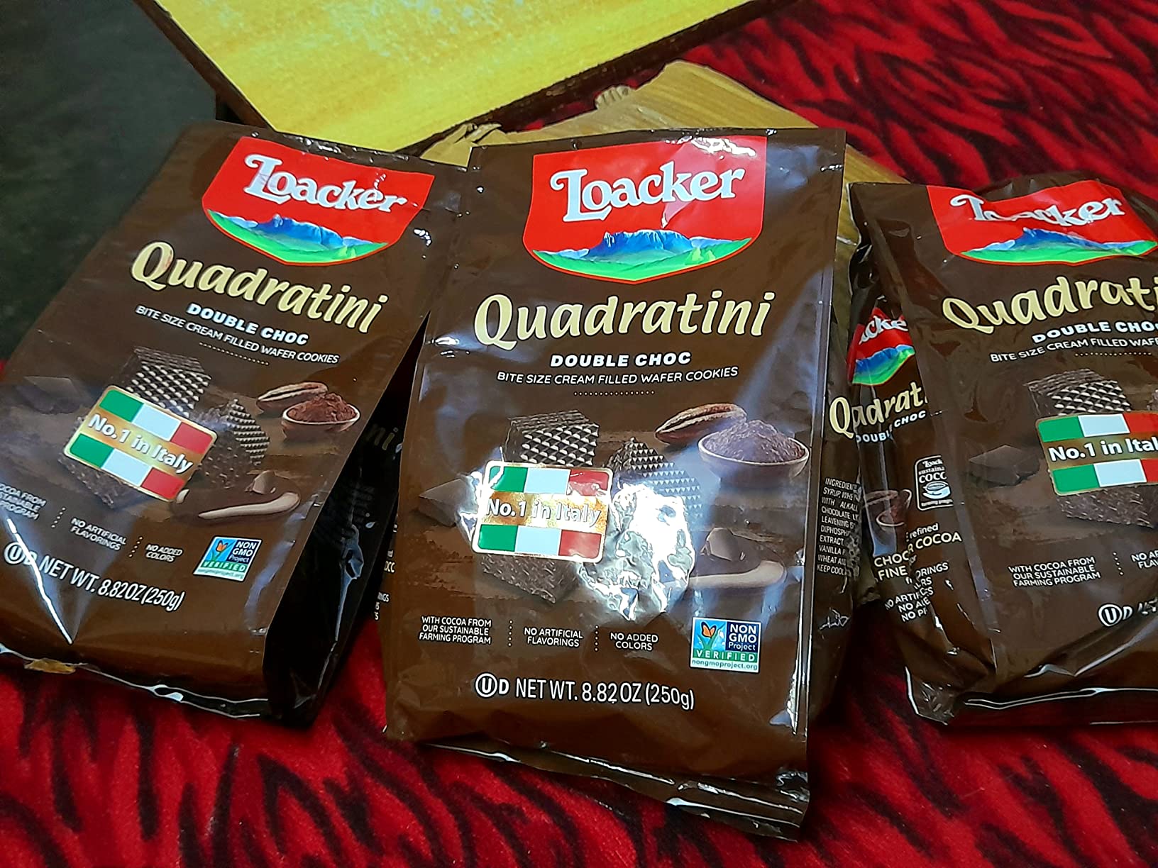 Loacker Quadratini Double Choc 125Gram - Italy - Chocolate : Amazon.in ...