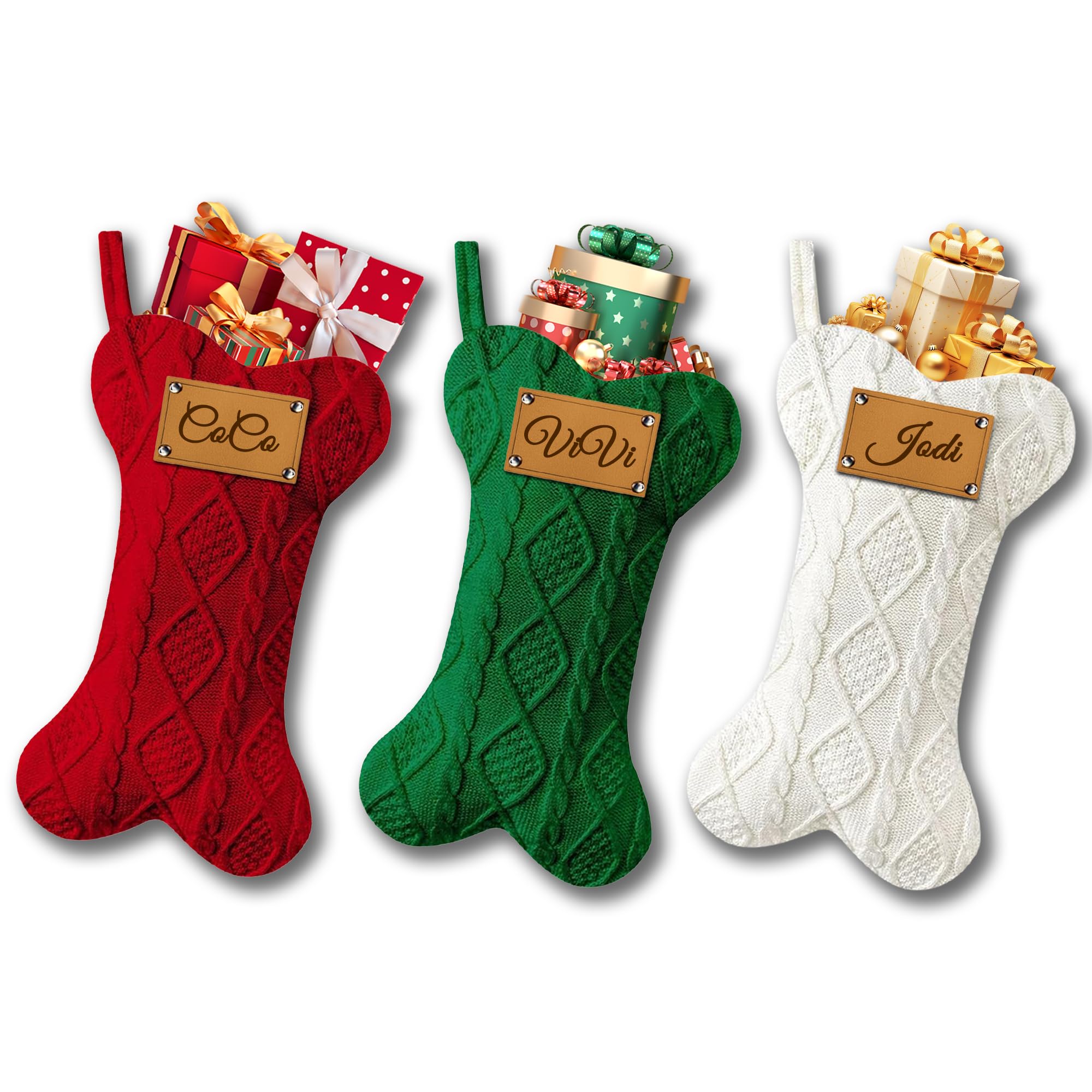 Amazon.com: Bianspz Personalized Dog Christmas Stockings, Custom Name ...