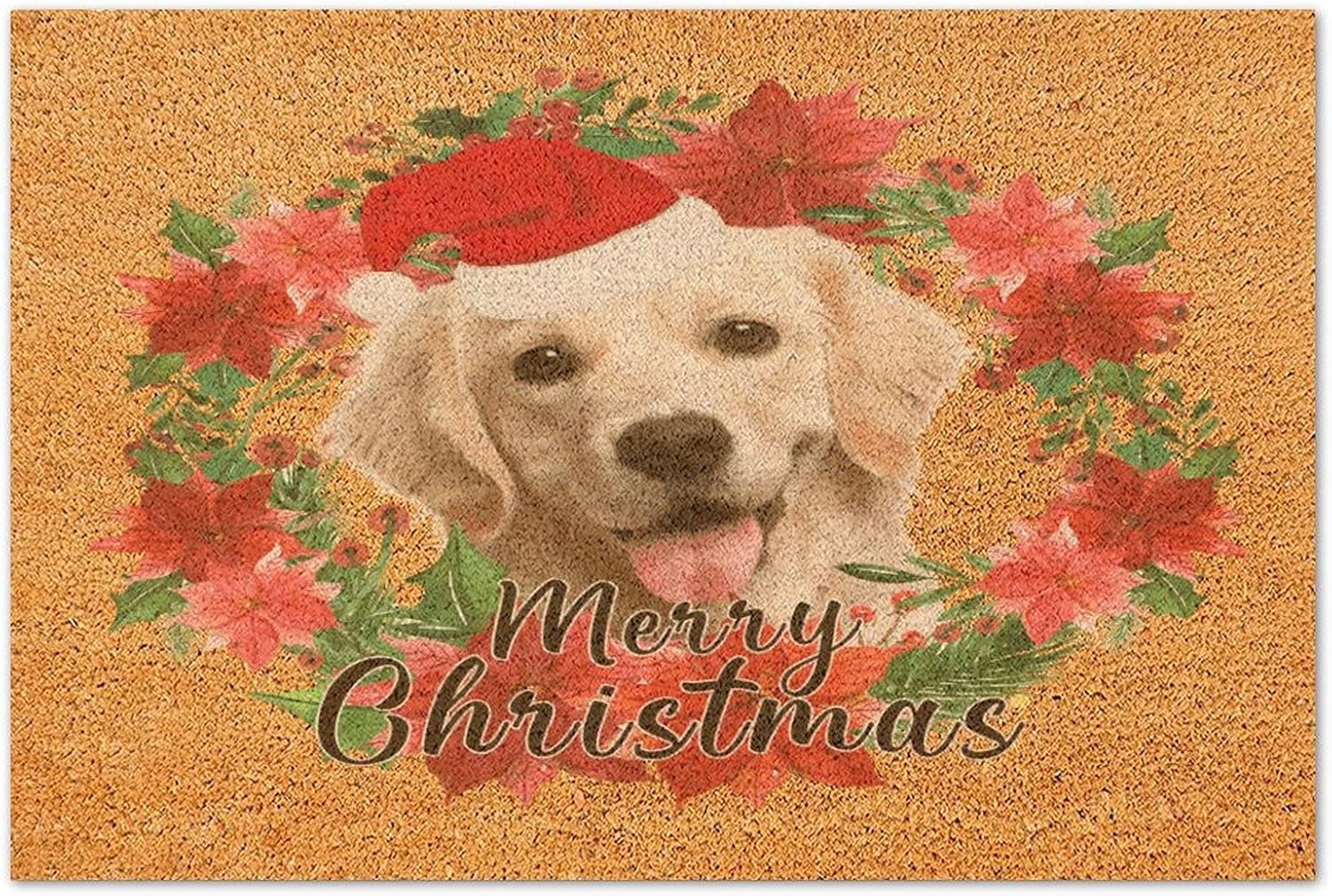 Amazon.com: Dog Merry Christsmas Front Doormat Coir Fiber Welcome Mats ...