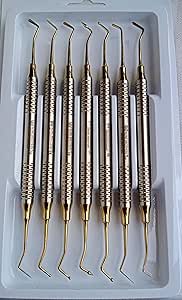 Amazon.com: New German 7 Pcs Dental Composite Filling Instrument Gold ...
