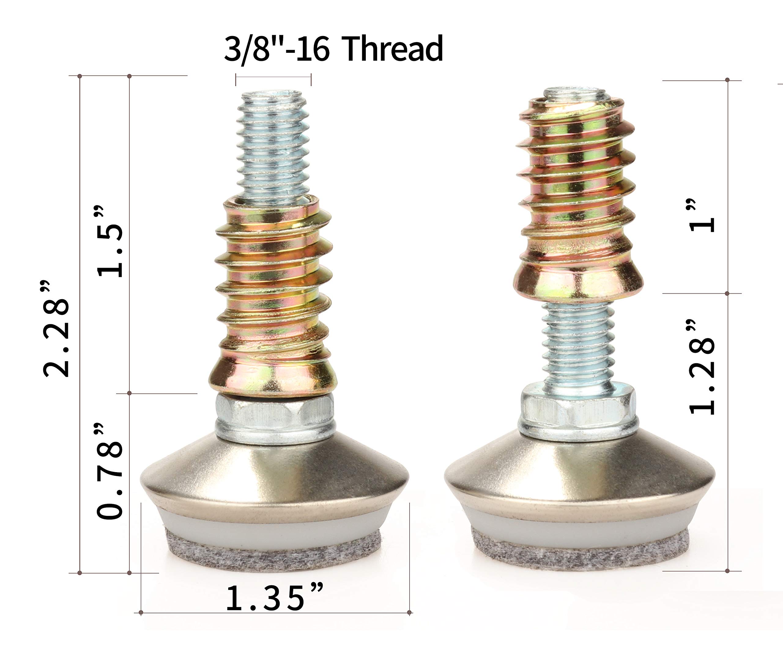 Snapklik.com : HOTTARGET Furniture Levelers - Adjustable Leveling Legs ...