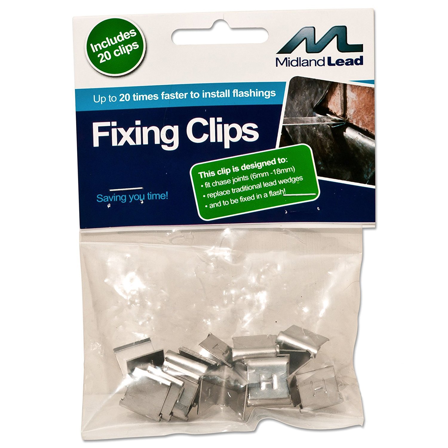 Hall Clips -Bag of 20 - Lead Flashing Fixing Clip - Fixed in a Flash ...