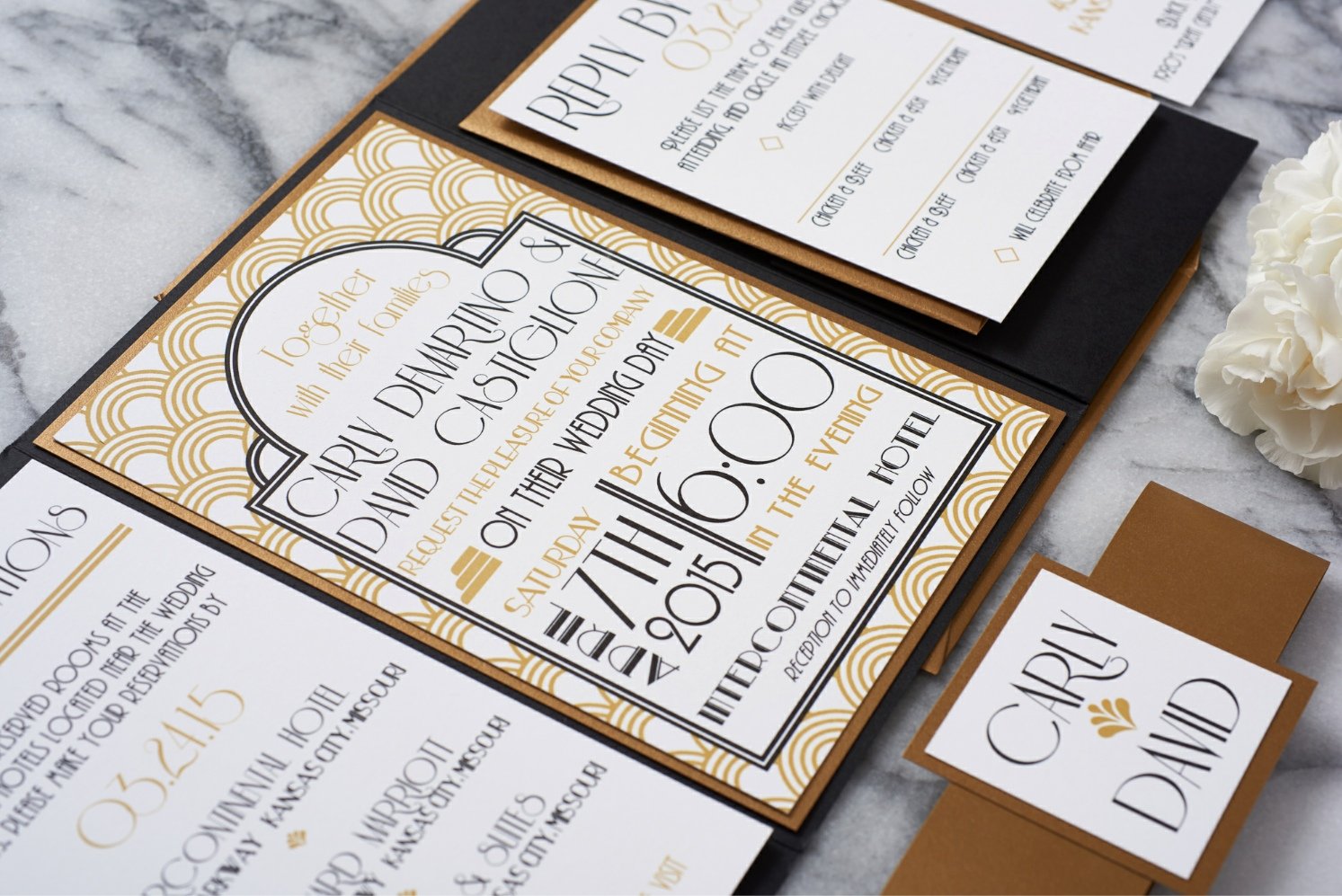 1920 Wedding Invitation Examples Luxury Glittering Art Deco 20s Gatsby