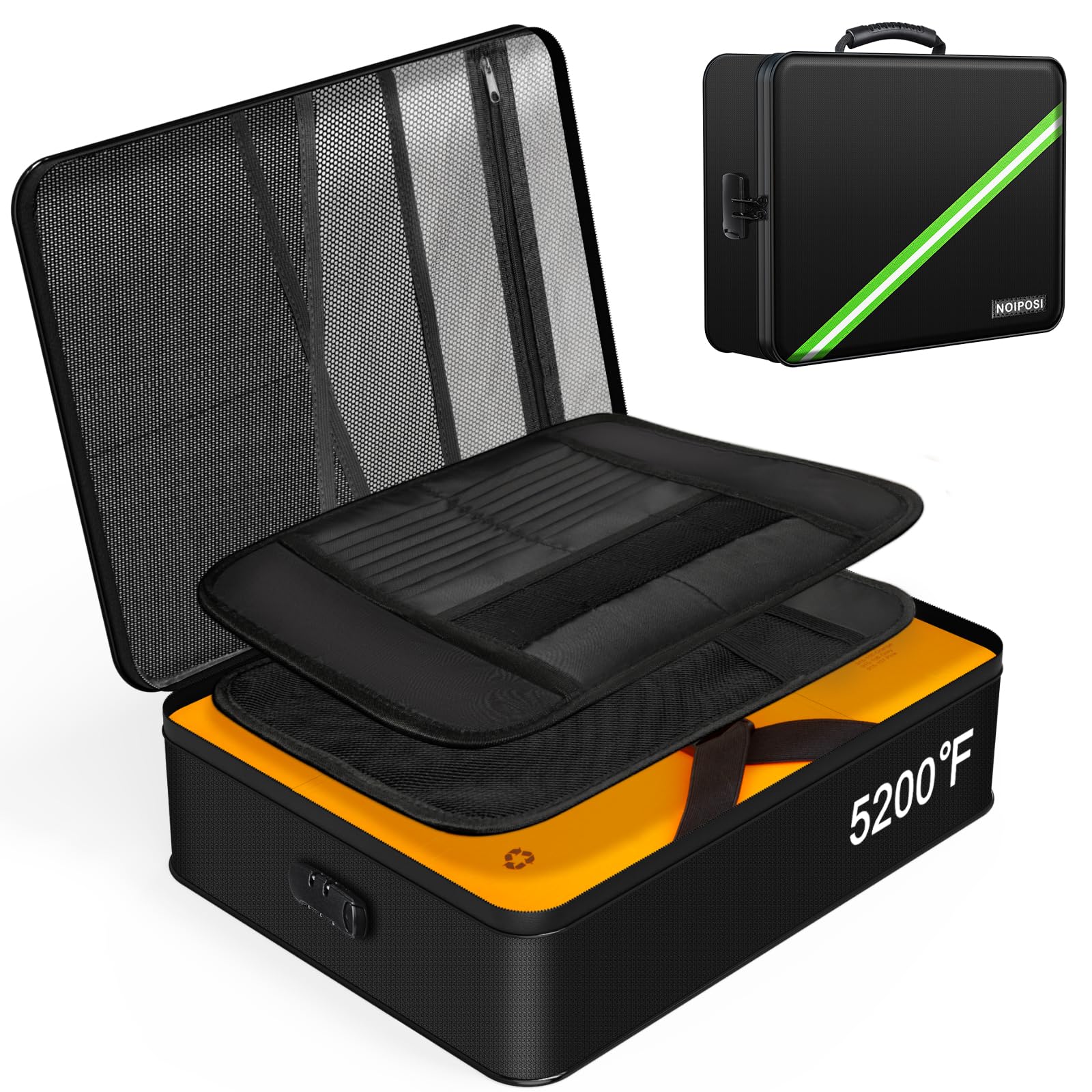 Noiposi Document Organizer with 5200℉ Heat Insulated,Waterproof and ...