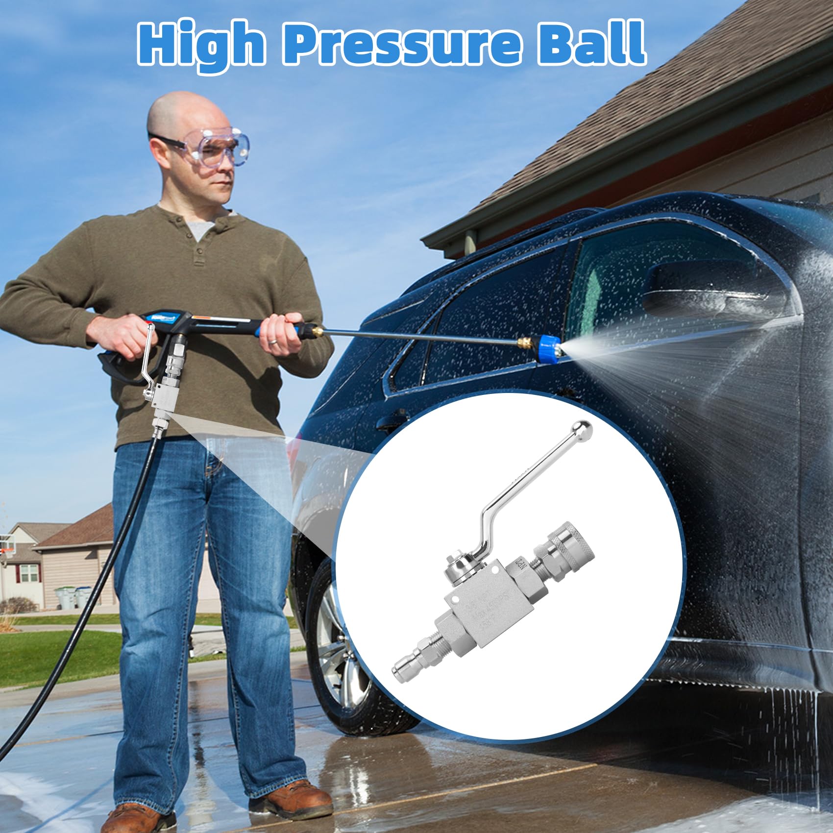 Snapklik.com : 2-Pack Heavy Duty Pressure Washer Ball Valve Kit ...