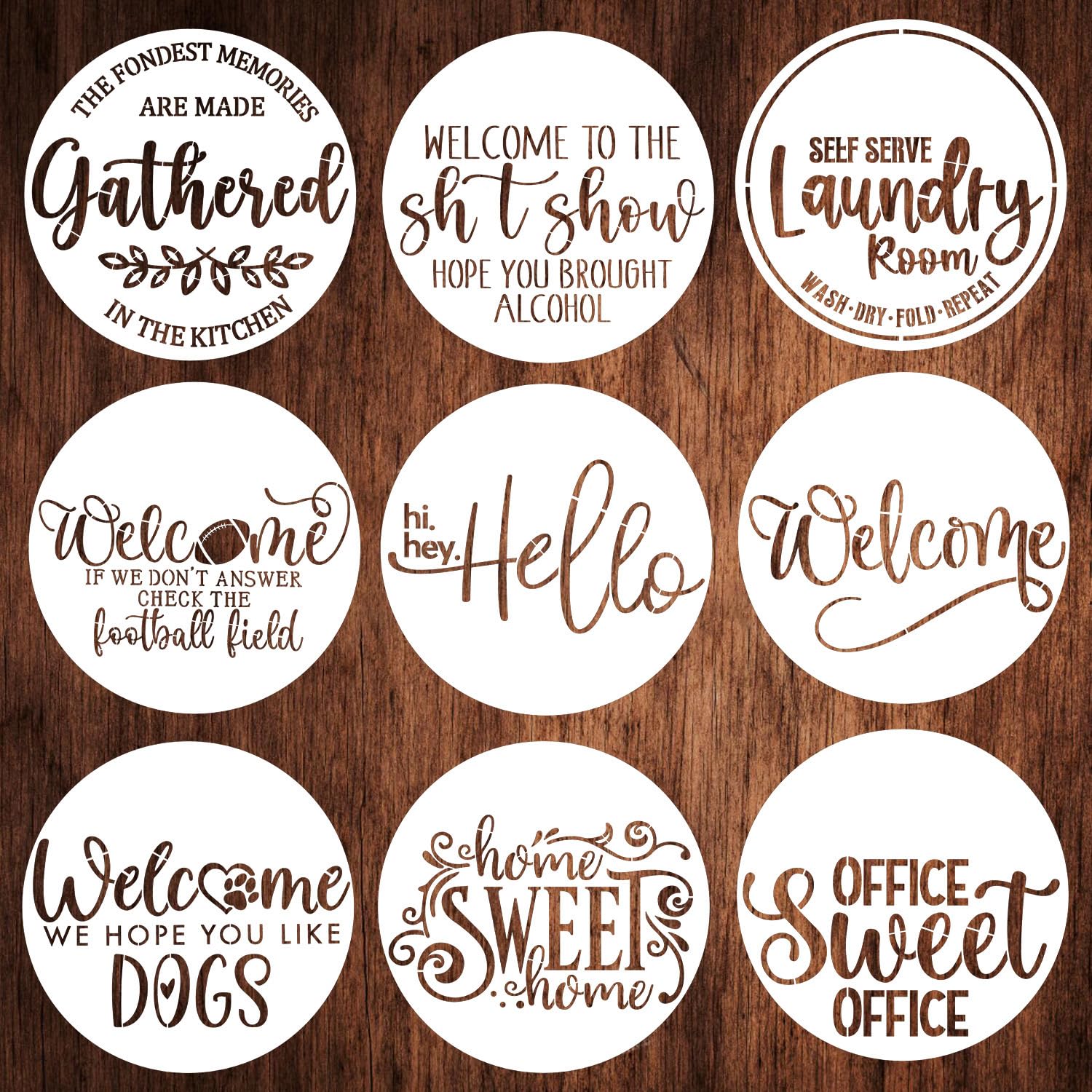 Printable Stencils For Wood Signs Welcome Stencil Wood Sign Half Round