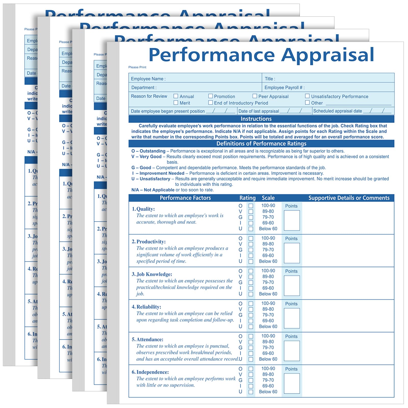 Employee Evaluation Applications Free Printable Employee Evaluation