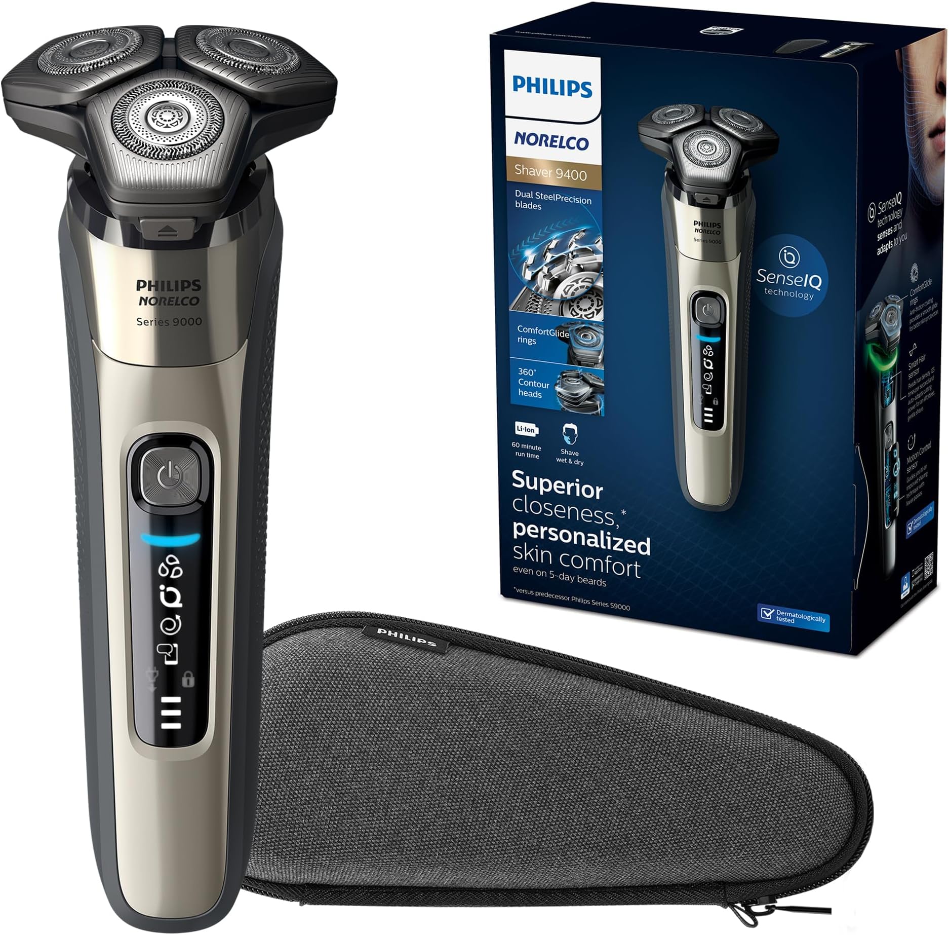 Amazon.com: Philips Electric Shavers for Men, Rechargeable Wet/Dry ...