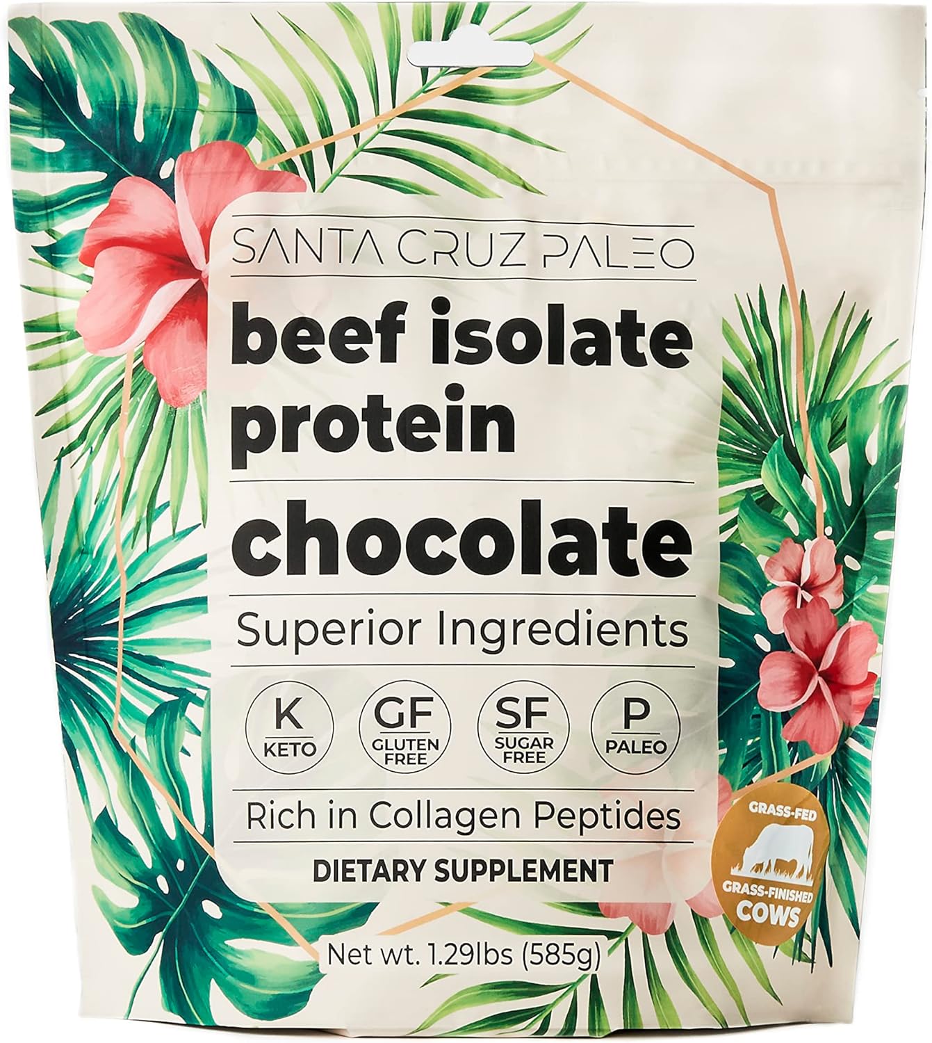 Amazon.com: Santa Cruz Paleo Beef Isolate Protein (Chocolate) : Health ...