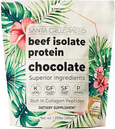 Amazon.com: Santa Cruz Paleo Beef Isolate Protein Powder, Chocolate ...