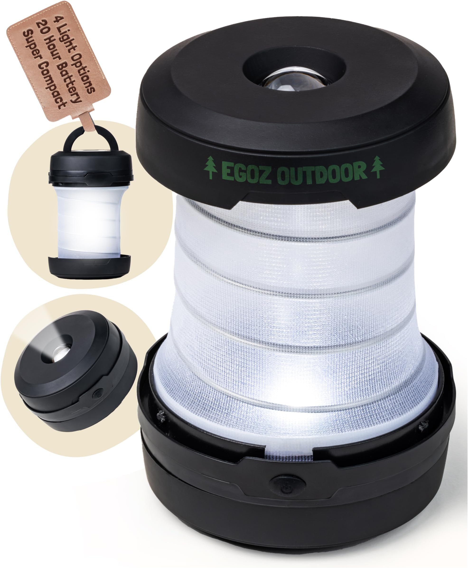 Amazon.com: Egoz Outdoors Compact & Collapsible Portable LED Lantern ...