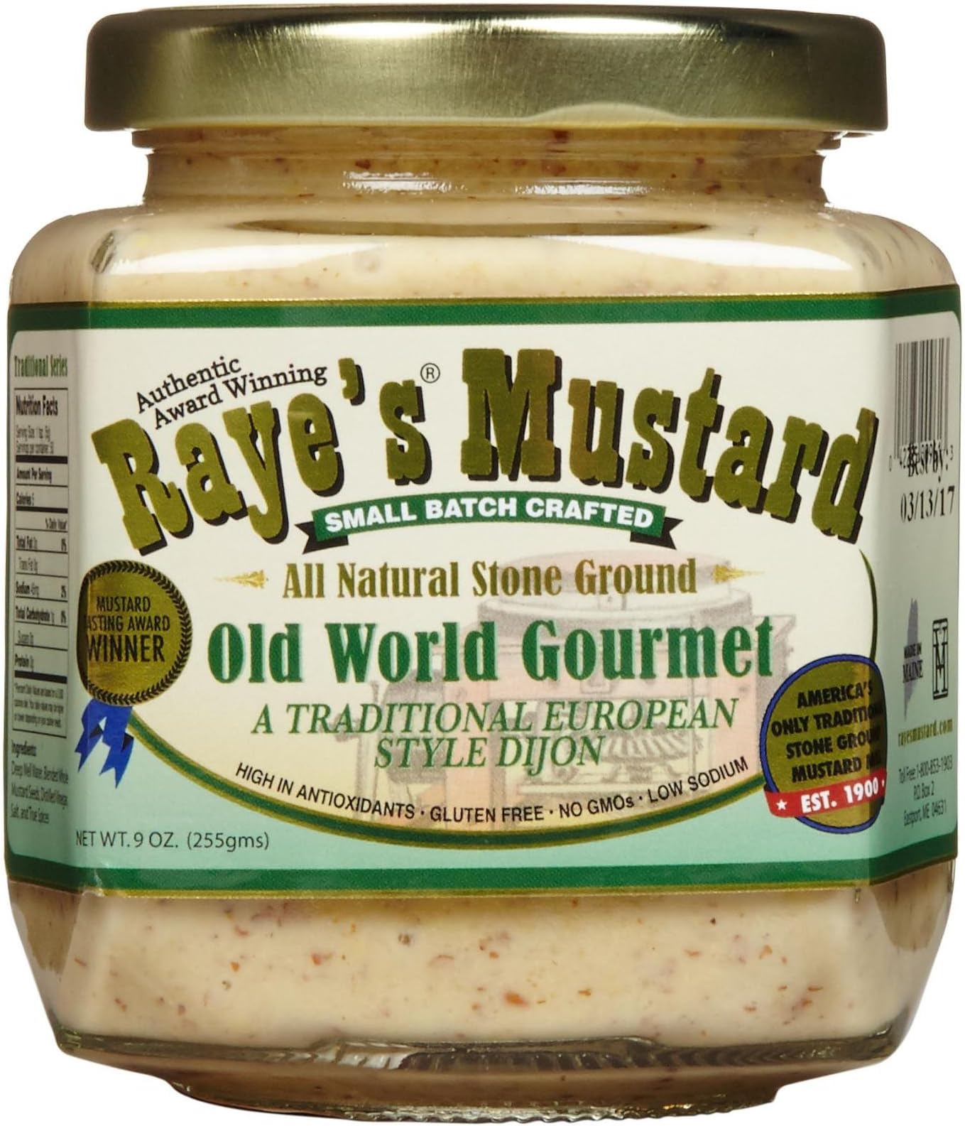 Amazon.com : Raye's Old World Gourmet Classic Brown Mustard - 9 Ounces ...