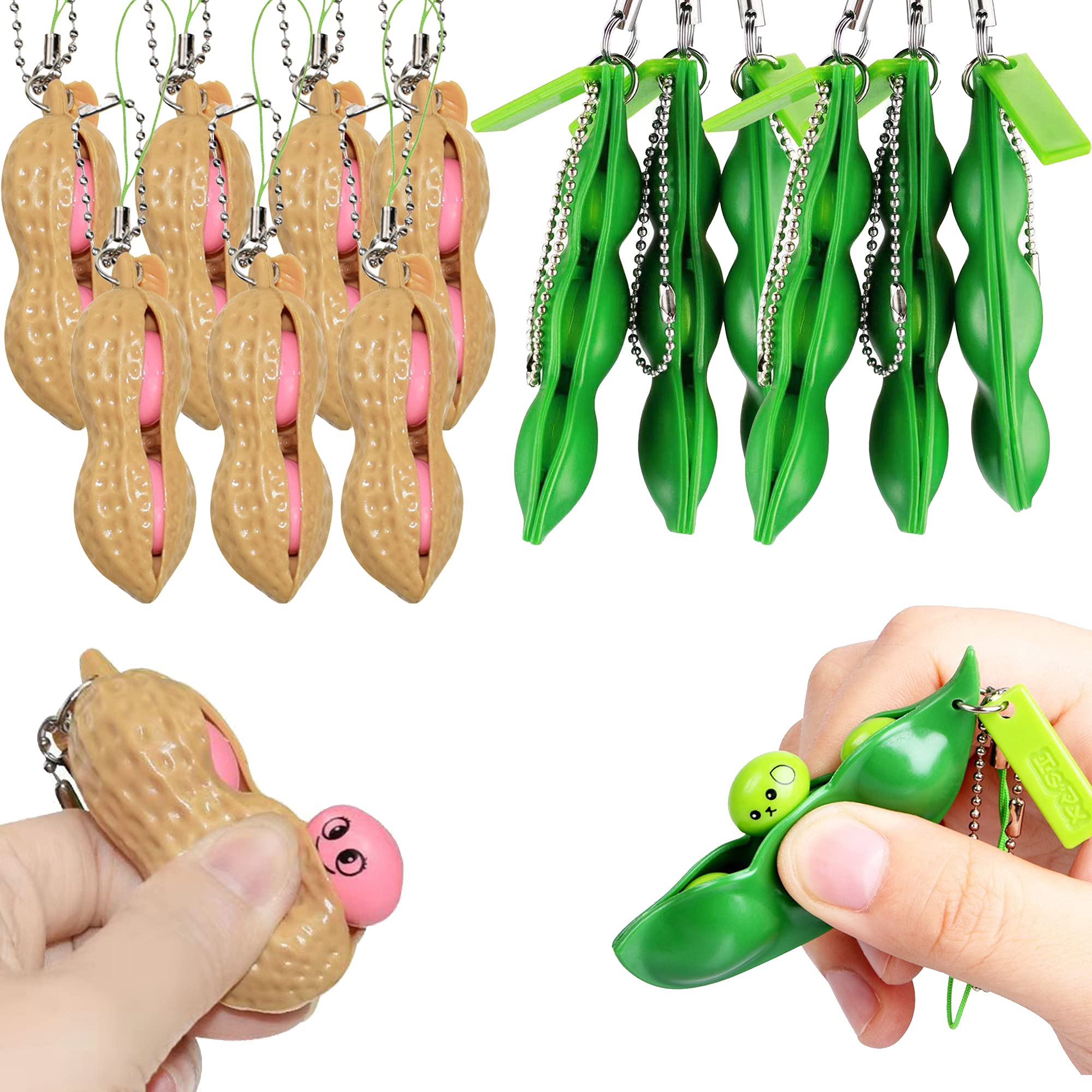 Haconba 16 Pack Fidget Bean And Fidget Peanut Toy Set | Desertcart ...