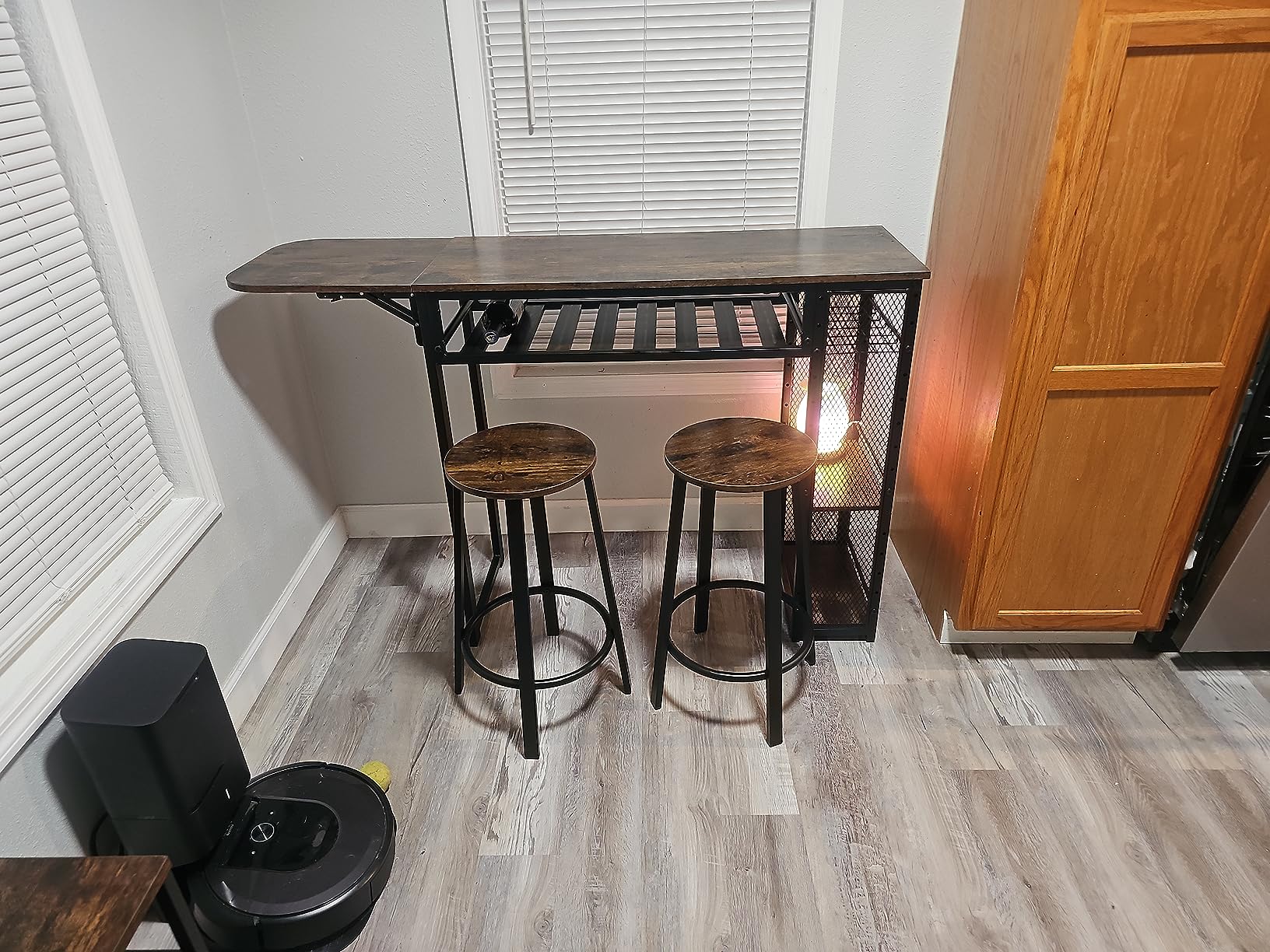 $33/mo - Finance Bestier Bar Table and Chair Set, Expandable Dining ...