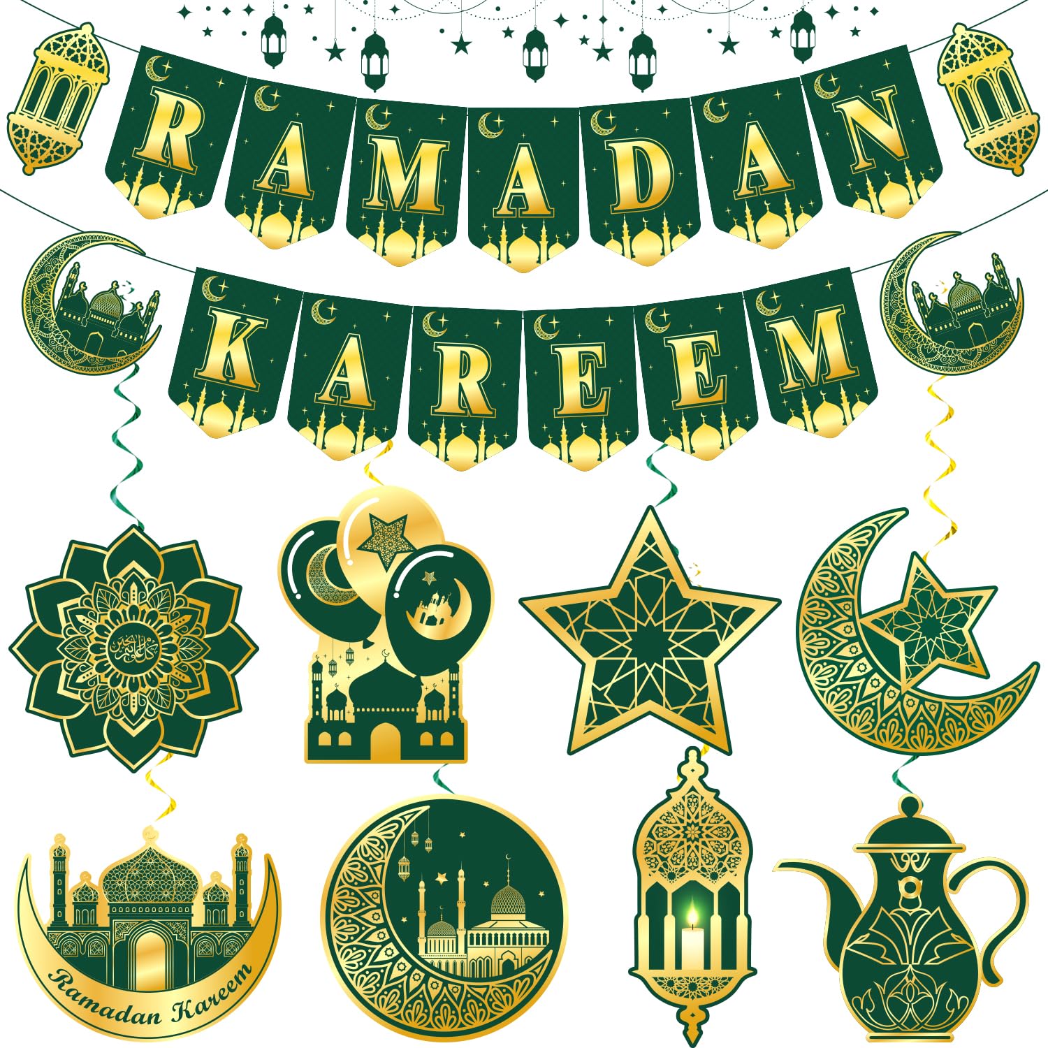 Amazon.com: Ramadan Kareem Banner, Ramadan Decorations, No-DIY Ramadan ...