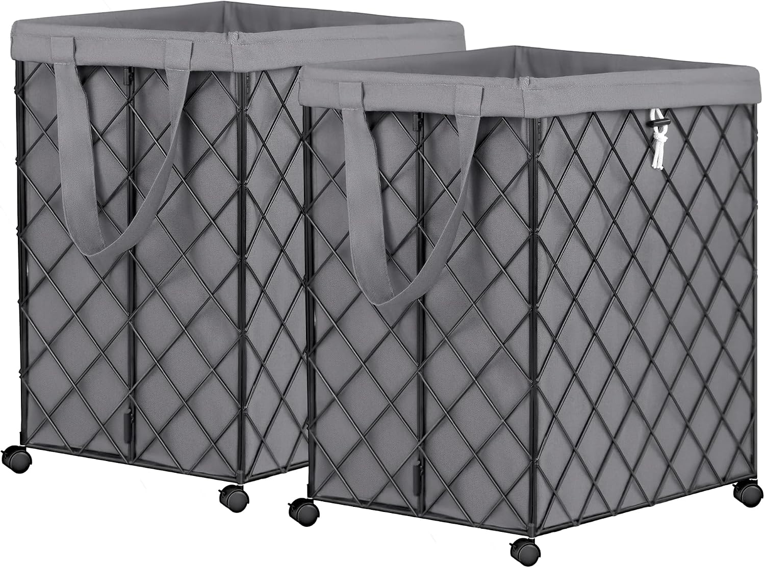 Amazon.com: 2 Pack Laundry Hamper on Wheels-92L Basket Large Laundry ...