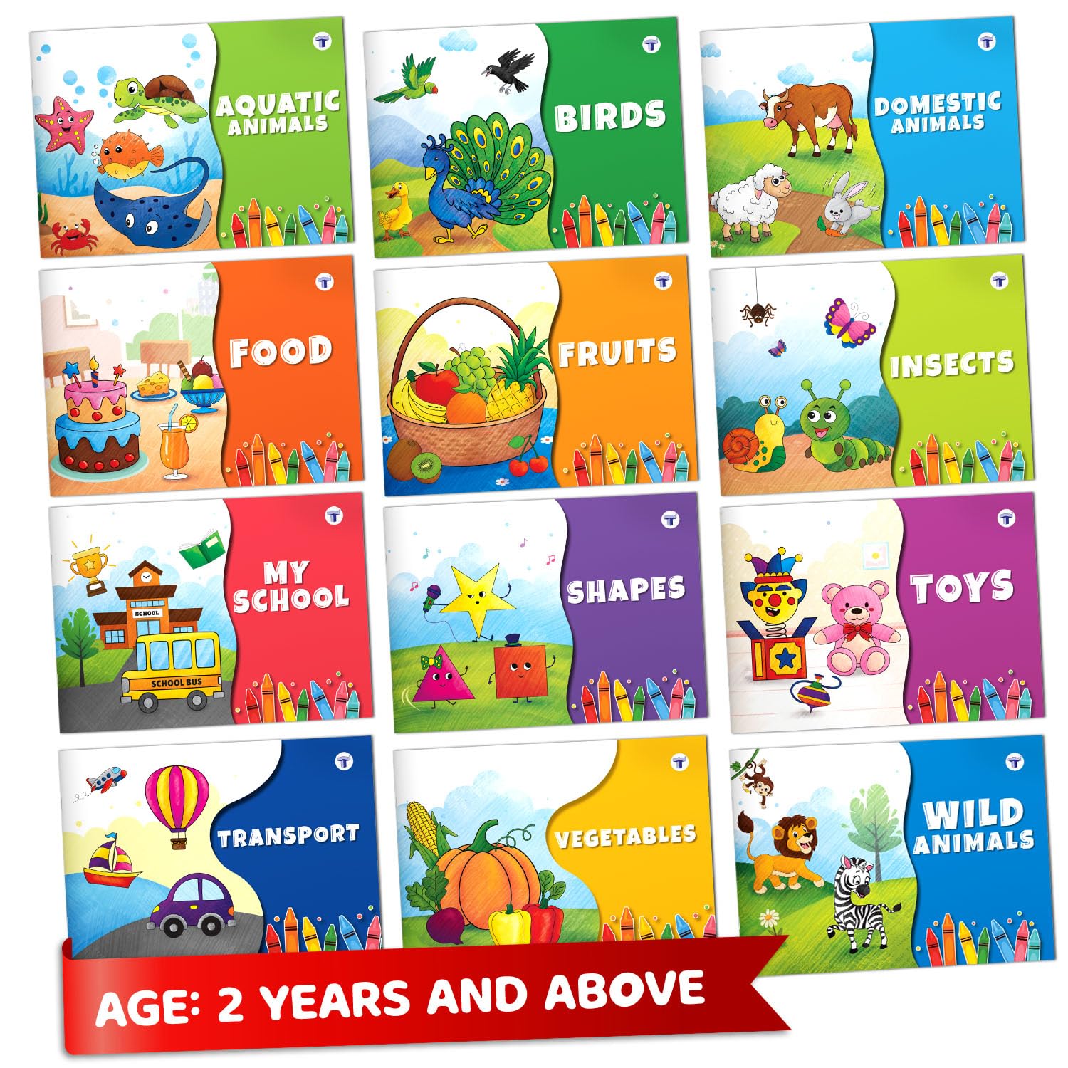 Buy Colouring Book Set for Kids (Pack of 12) | Gift to Preschool ...