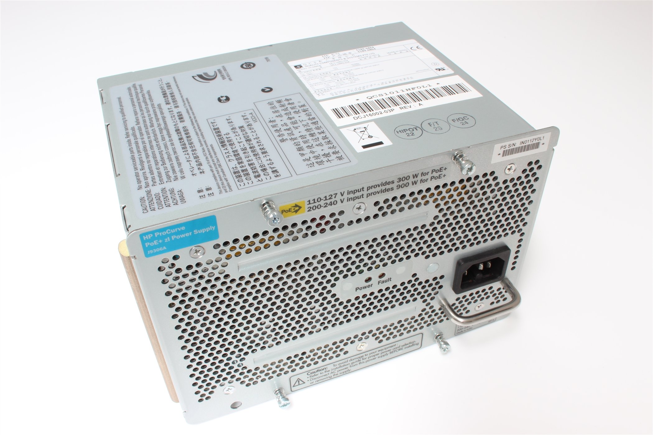 Amazon.com: HP PROCURVE 1500W POE+ ZL POWER SUPPLY (J9306A#ABA ...