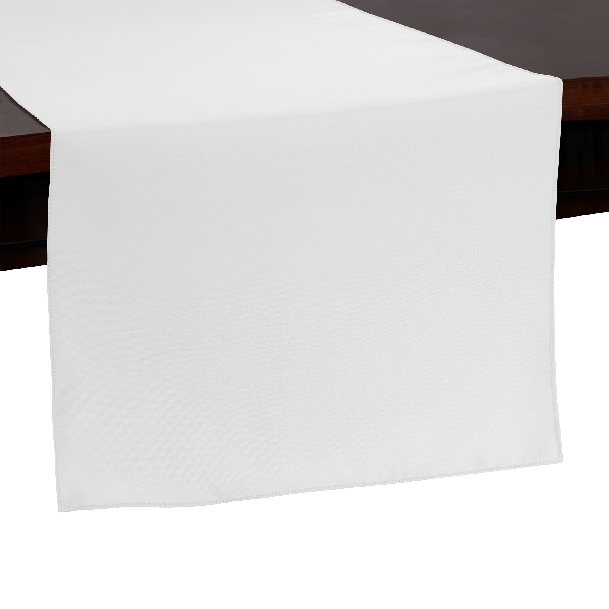 Amazon.com: Ultimate Textile 14 x 72-Inch Polyester Table Runner White ...