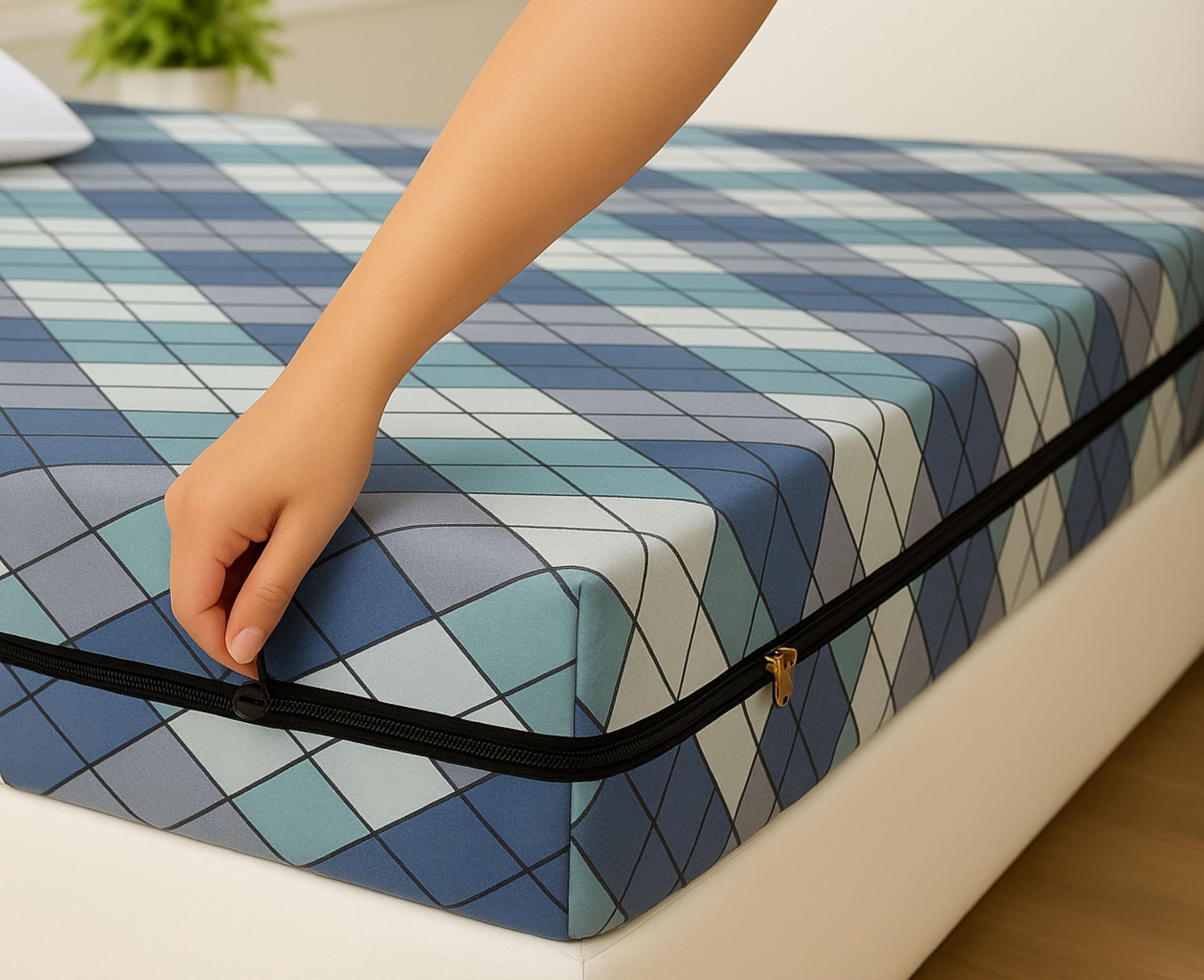 Buy House Fox Cotton Mattress Cover Zipper| Non-Shrink Heavy Fabric ...
