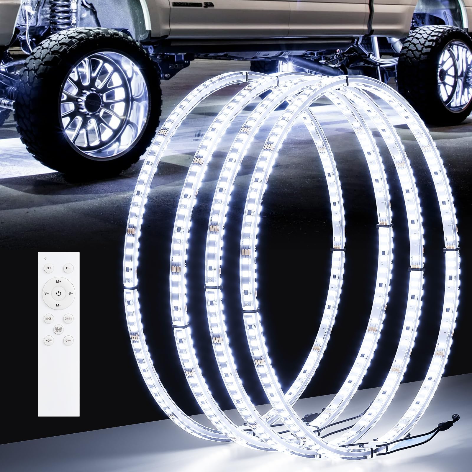 Amazon.com: Beatto 15.5inch RGB LED Wheel Ring Light Kit w/Turn Signal ...