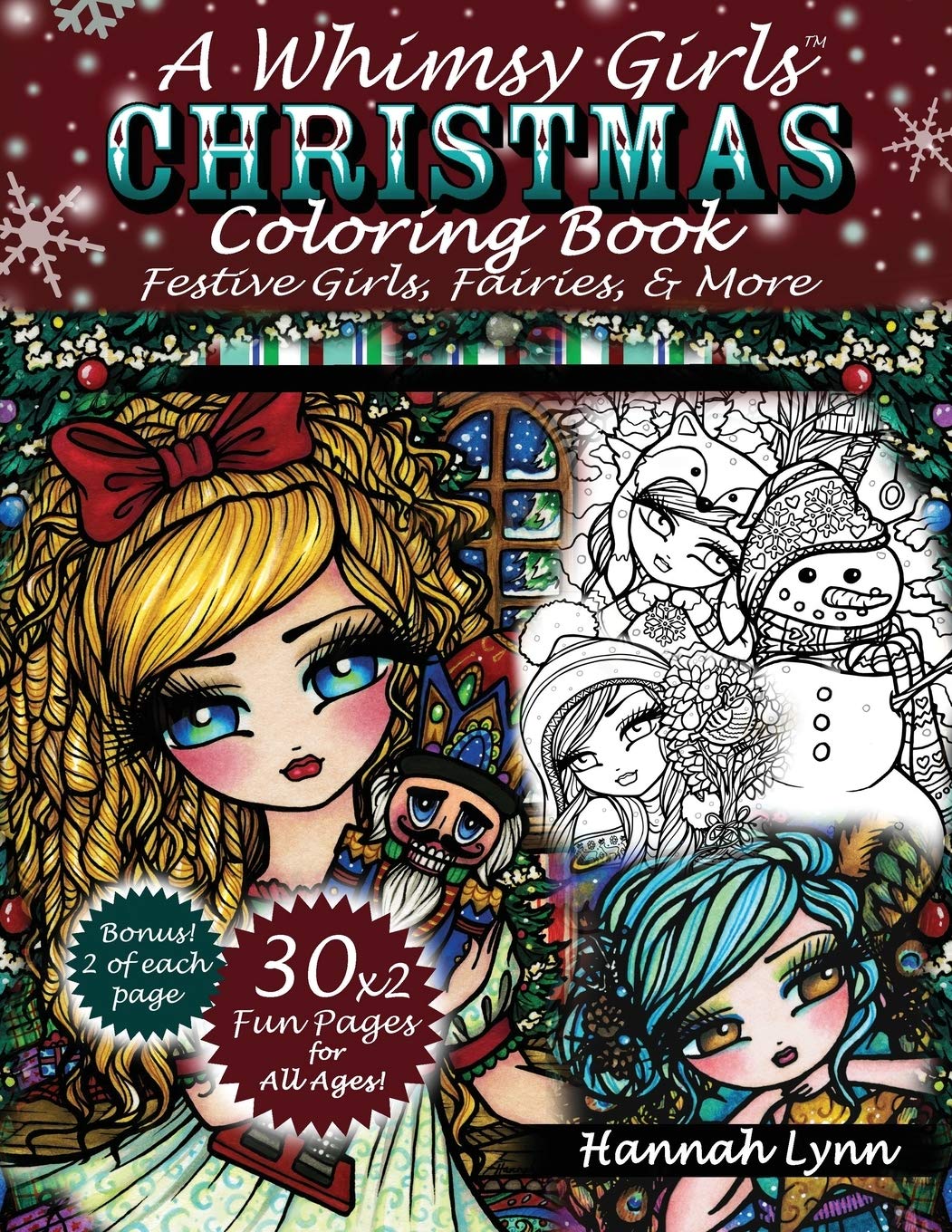 A Whimsy Girls Christmas Coloring Book: Festive Girls, Fairies, & More ...