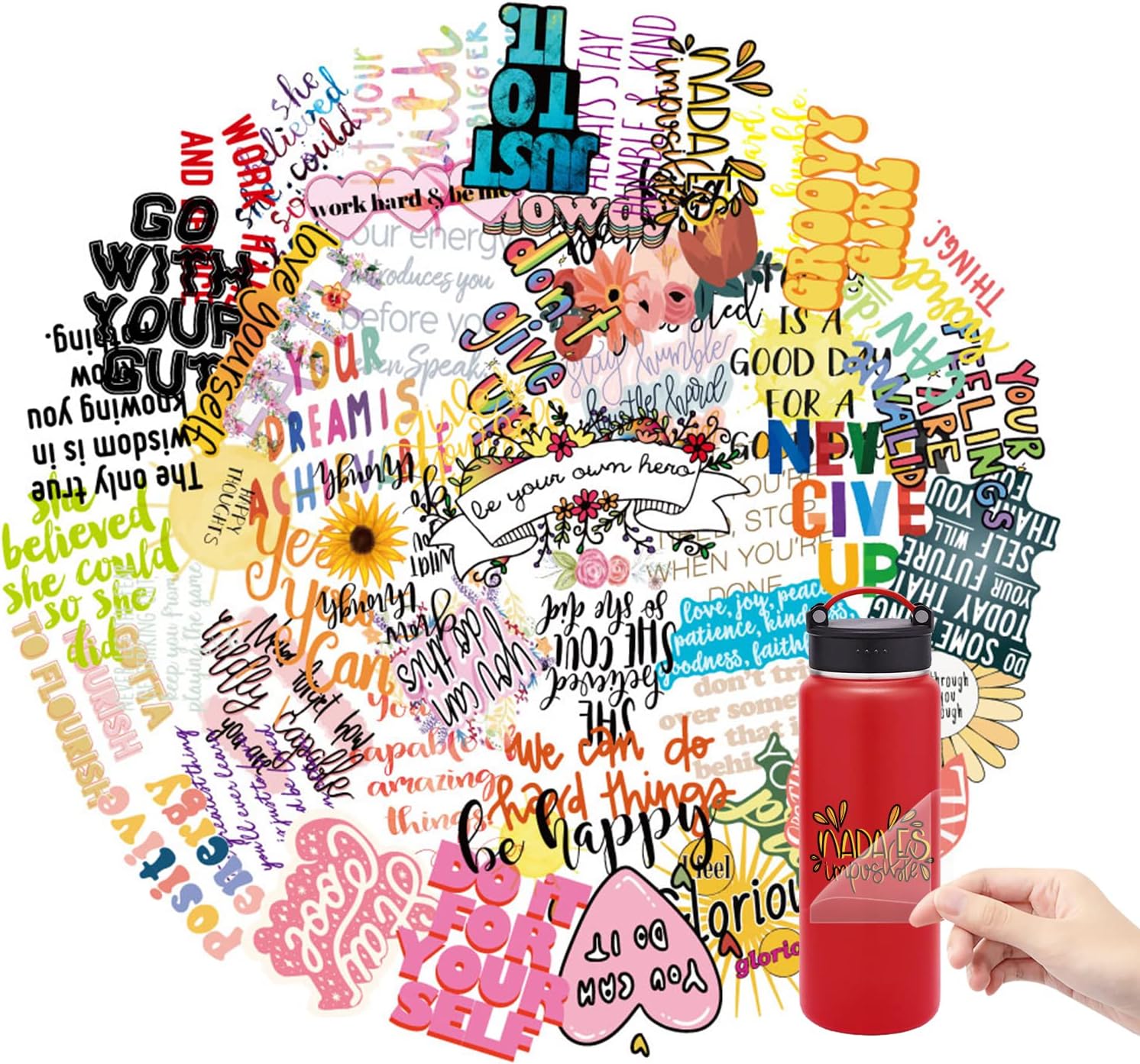 Amazon.com: 2 Sheets Rub-on Vintage Inspirational Words Stickers for ...