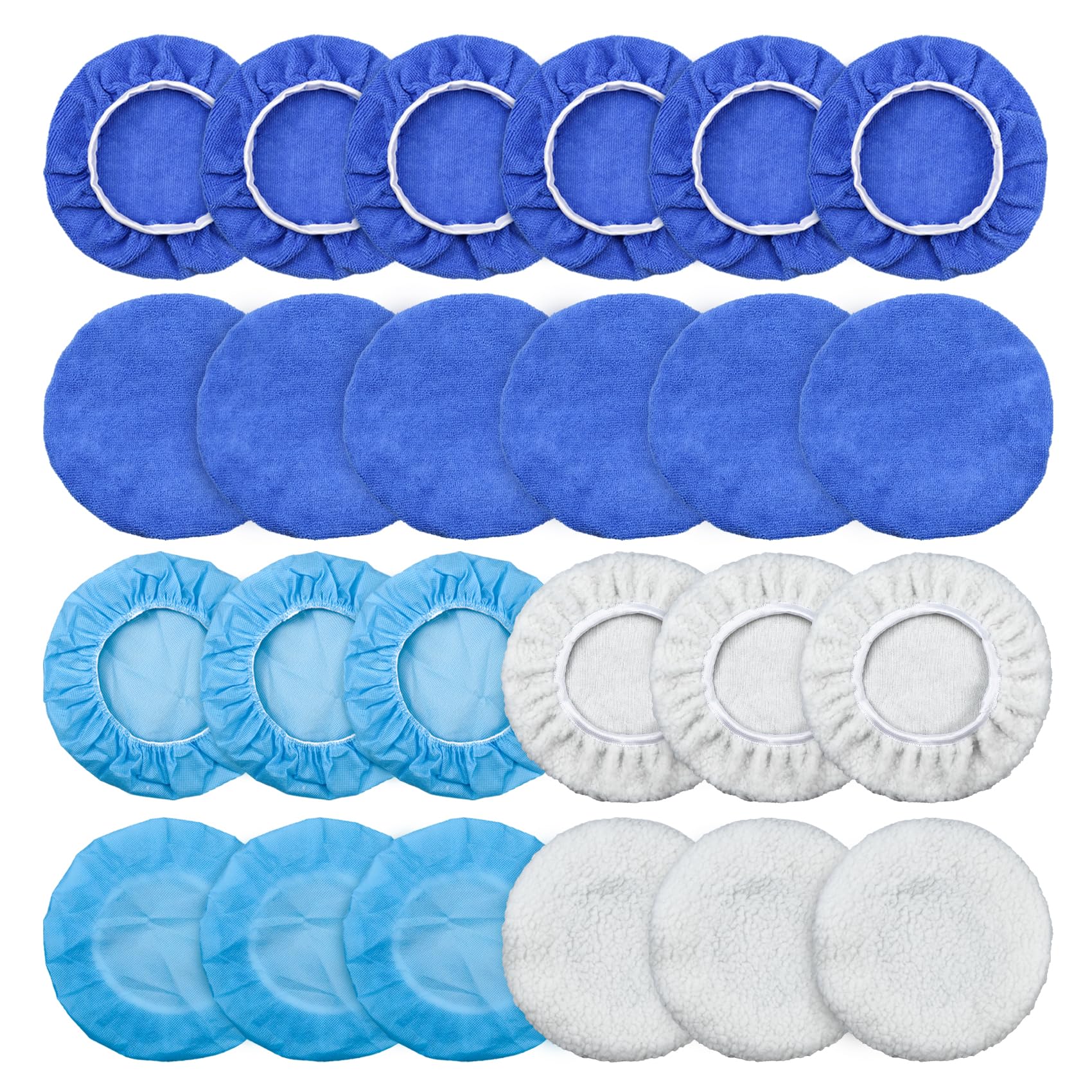 24 Pieces Car Polishing Pad Hood Set Cleaning Cloth Cover, Car Wax ...