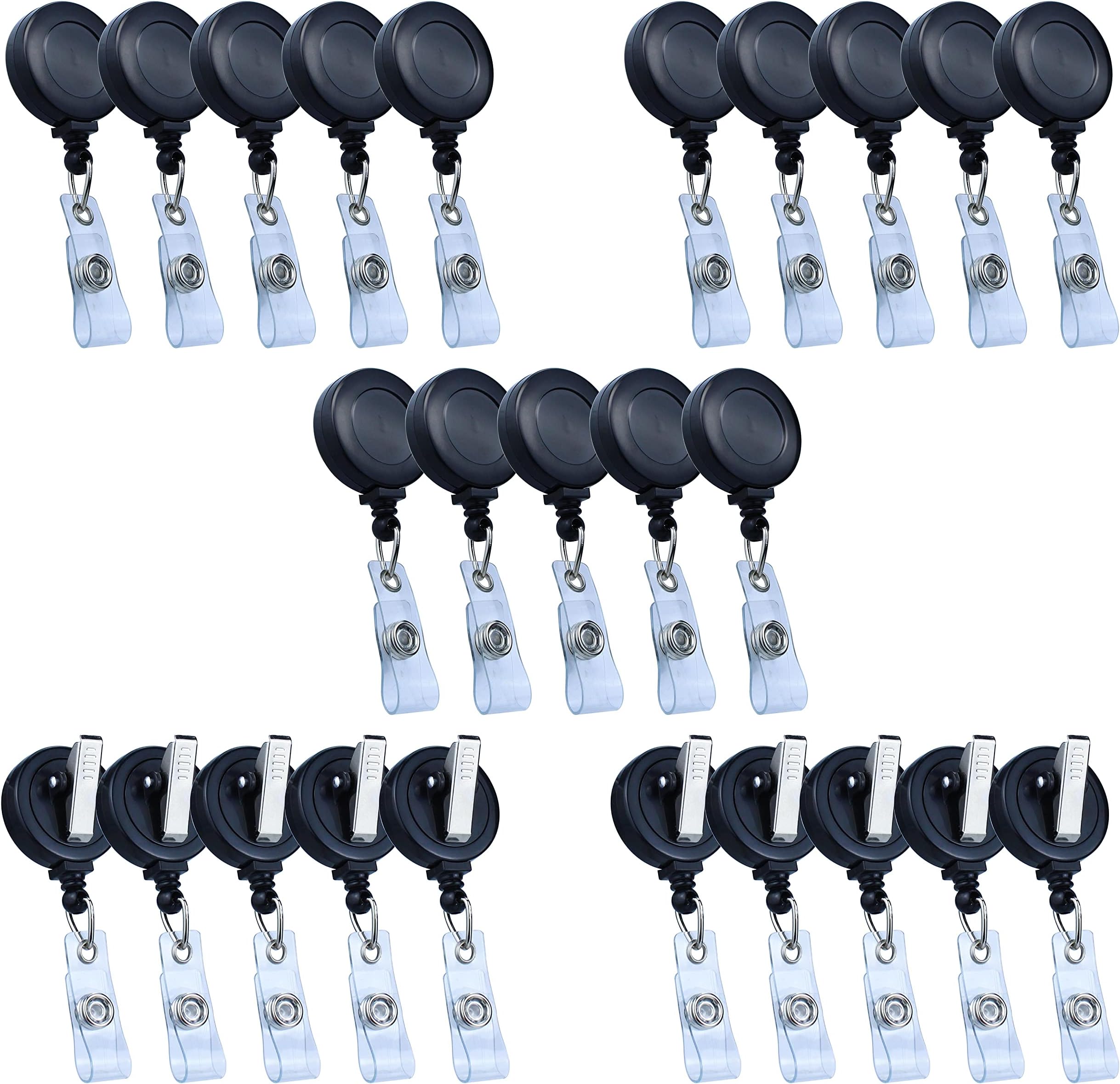 Amazon.com : 100 Pack - Premium Clothing Friendly ID Badge Clips ...