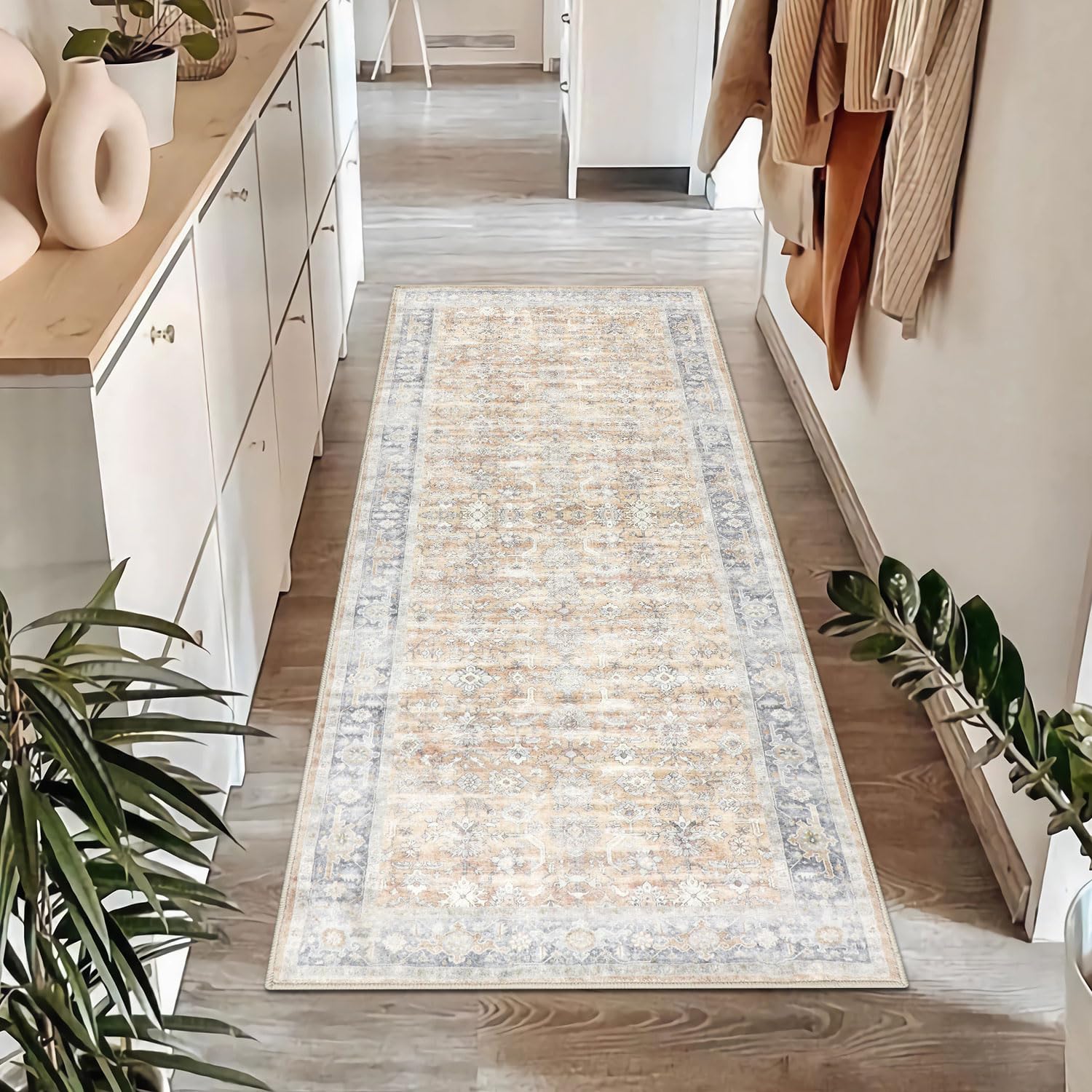 Homcomodar Boho Hallway Rugs 60x150cm Distressed Runner Rug for Kitchen ...