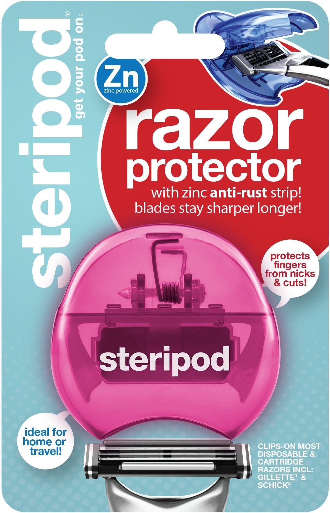 Amazon.com: Steripod Razorpod - Clip-On Razor Protector (Pink) : Beauty ...