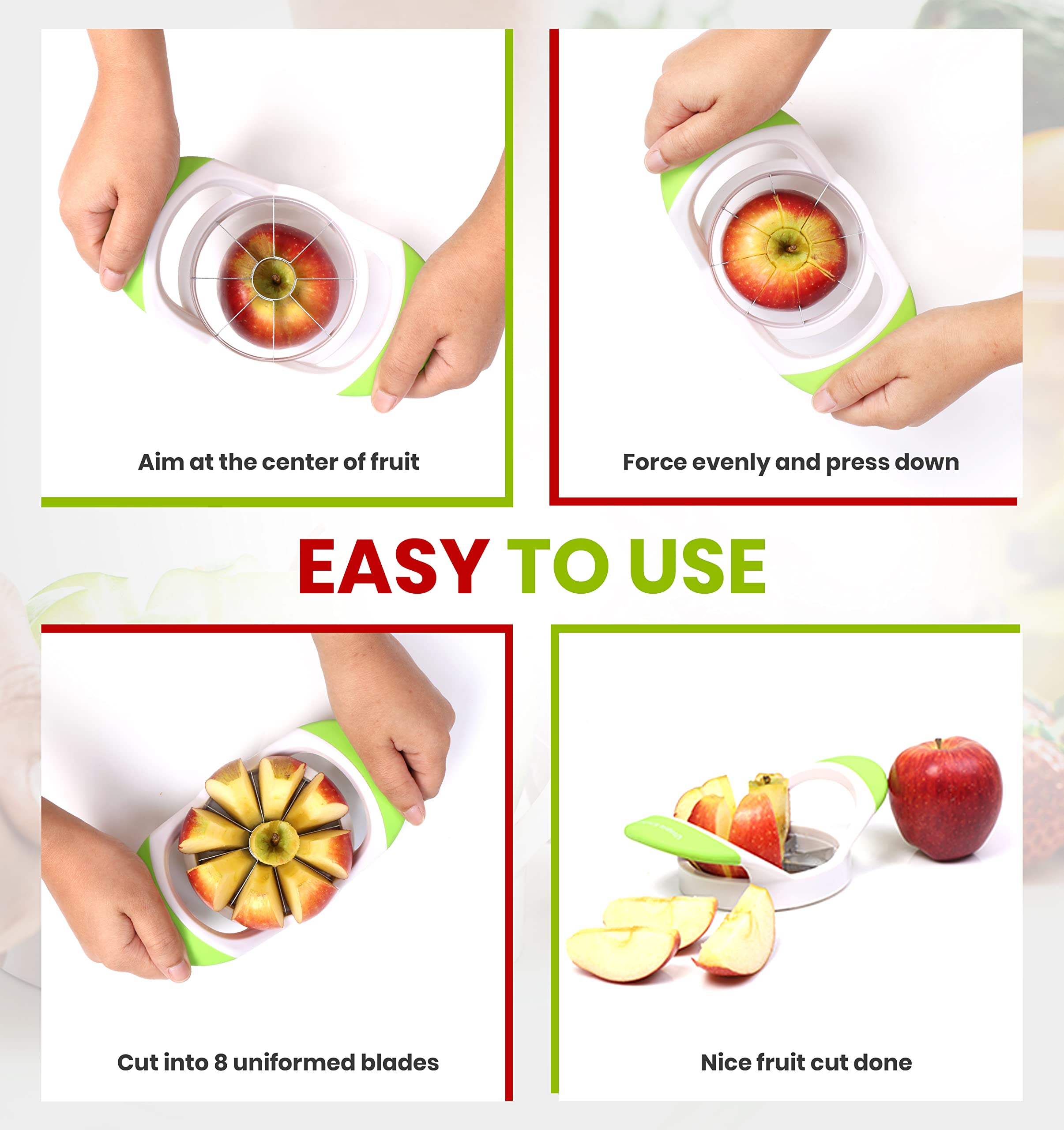 Snapklik.com : Apple Corer And Slicer Fruit Cutter Apple Divider Wedger ...