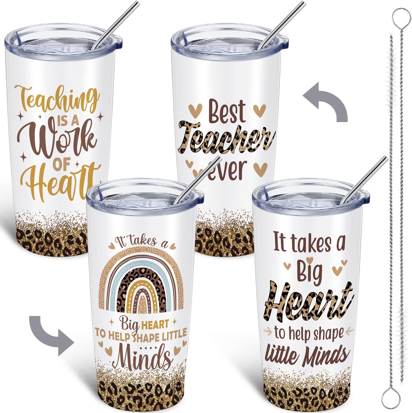 Amazon.com | Gerrii 6 Pcs Teacher Appreciation Gifts for Women, 20 oz ...