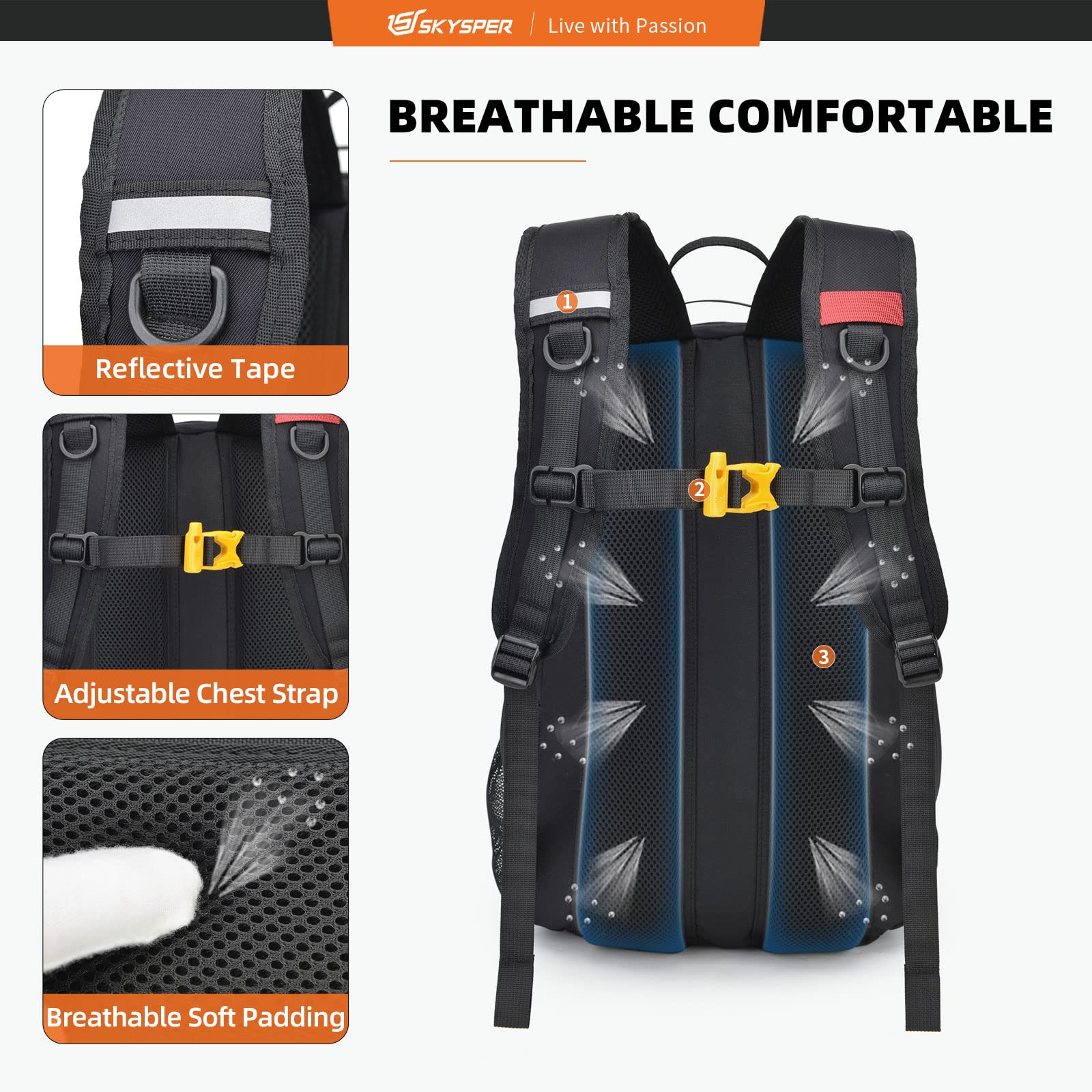 Snapklik.com : SKYSPER Hiking Backpack 25L Lightweight Travel Backpack ...