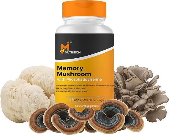 Amazon.com: M NUTRITION Memory Mushroom + with Phosphatidylserine ...