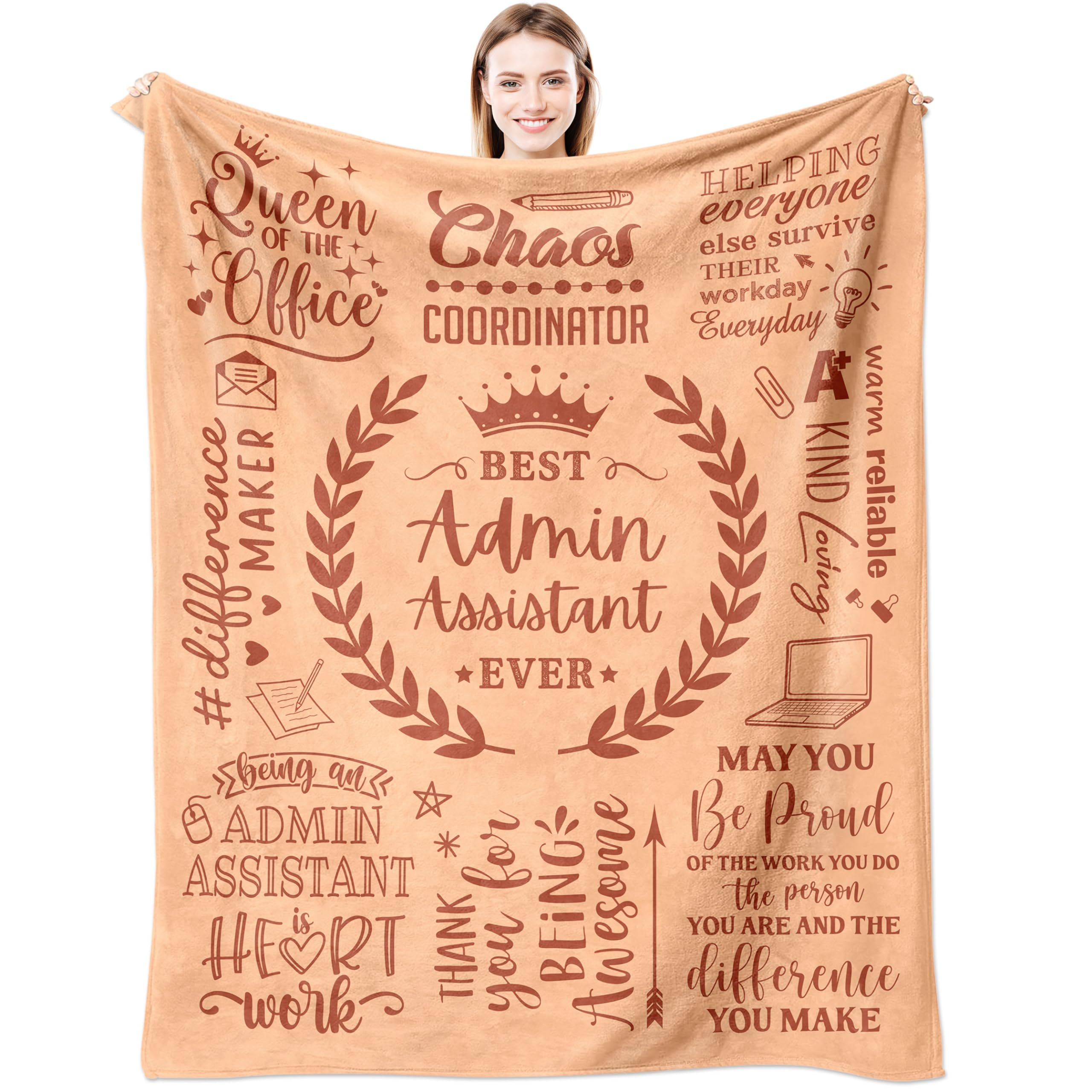 Amazon.com: Administrative Assistant Gifts Blanket 60"x50 ...