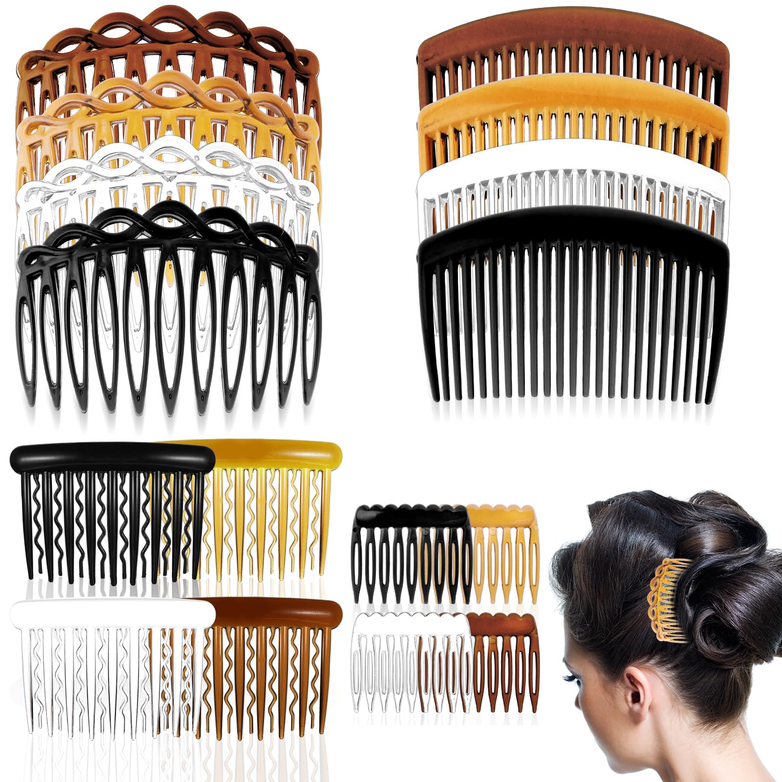 Amazon.com : Tyqour 16Pcs Hair Combs for Women Hair Side Combs French ...