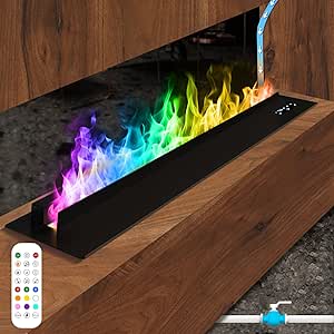 Amazon.com: RGB Water Vapor Fireplace Embedded with Water Connection ...