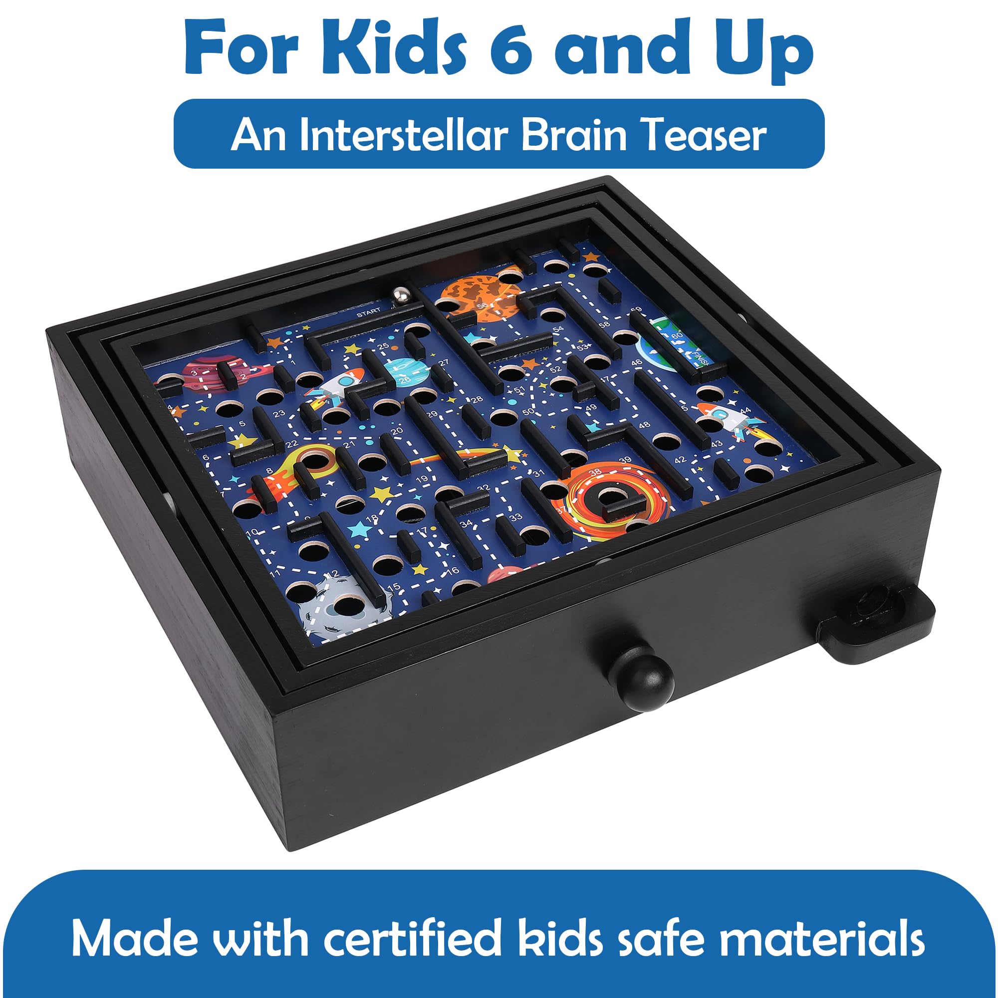 Snapklik.com : STERLING Games Wooden Labyrinth Space Shuttle Theme Tilt ...