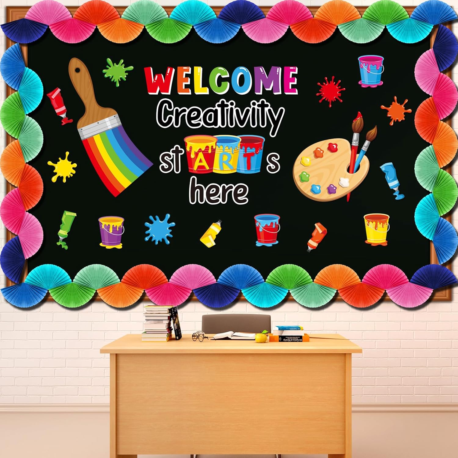 Amazon.com: Pasimy 33 Pcs Art Painting Bulletin Board Classroom ...