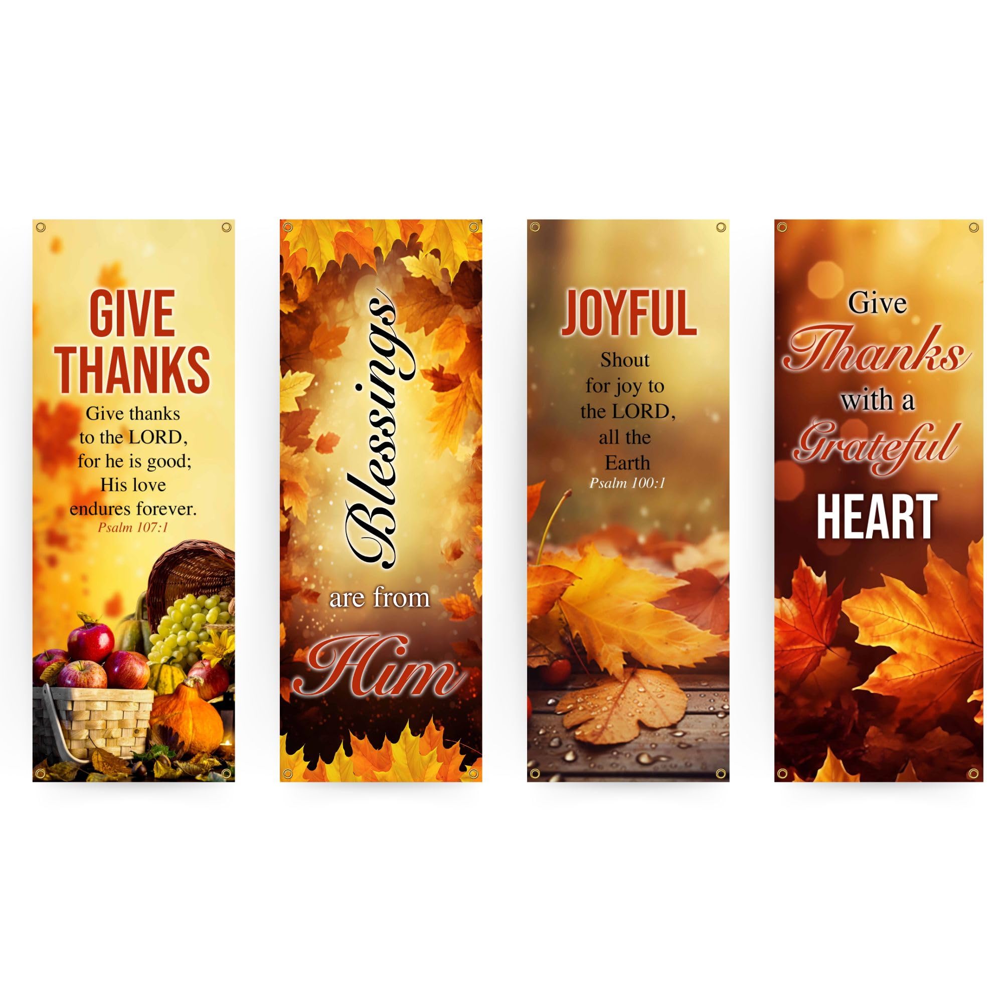 Amazon.com: BaloeDesigns 4pcs Church Banners for Sanctuary wall with ...
